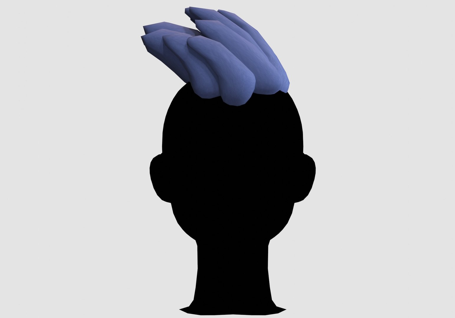 Cartoon Punk Hairstyle 3D Model - TurboSquid 1931844