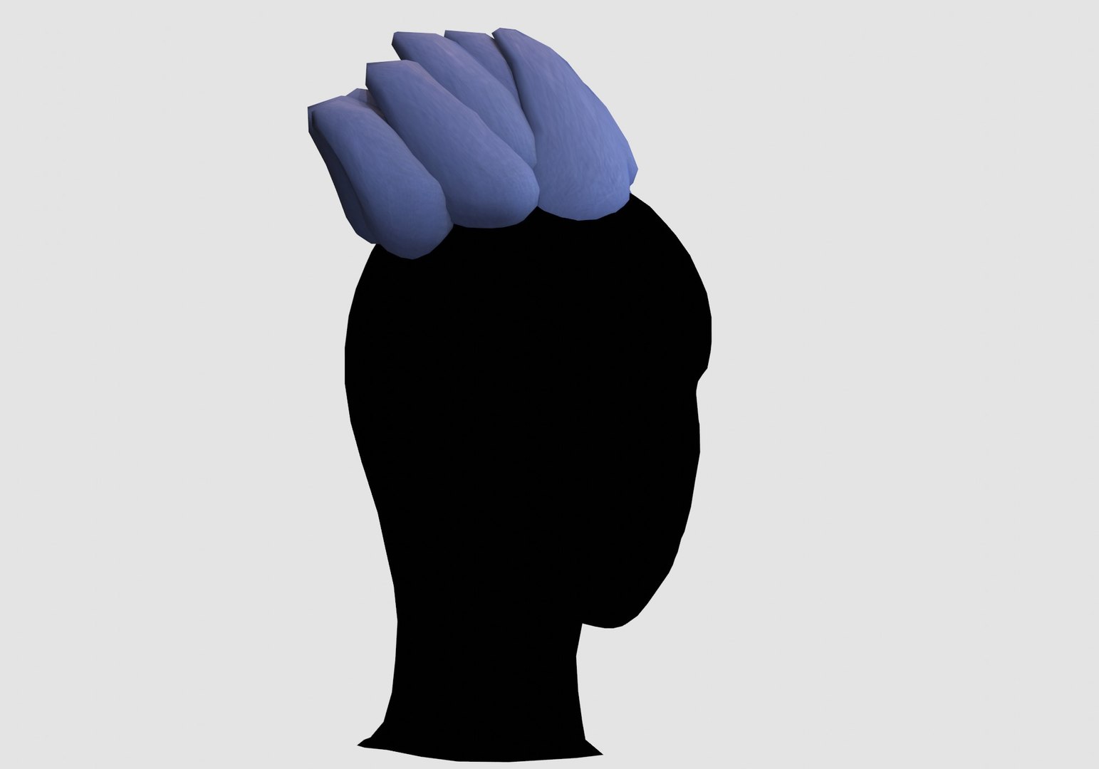 Cartoon Punk Hairstyle 3D Model - TurboSquid 1931844