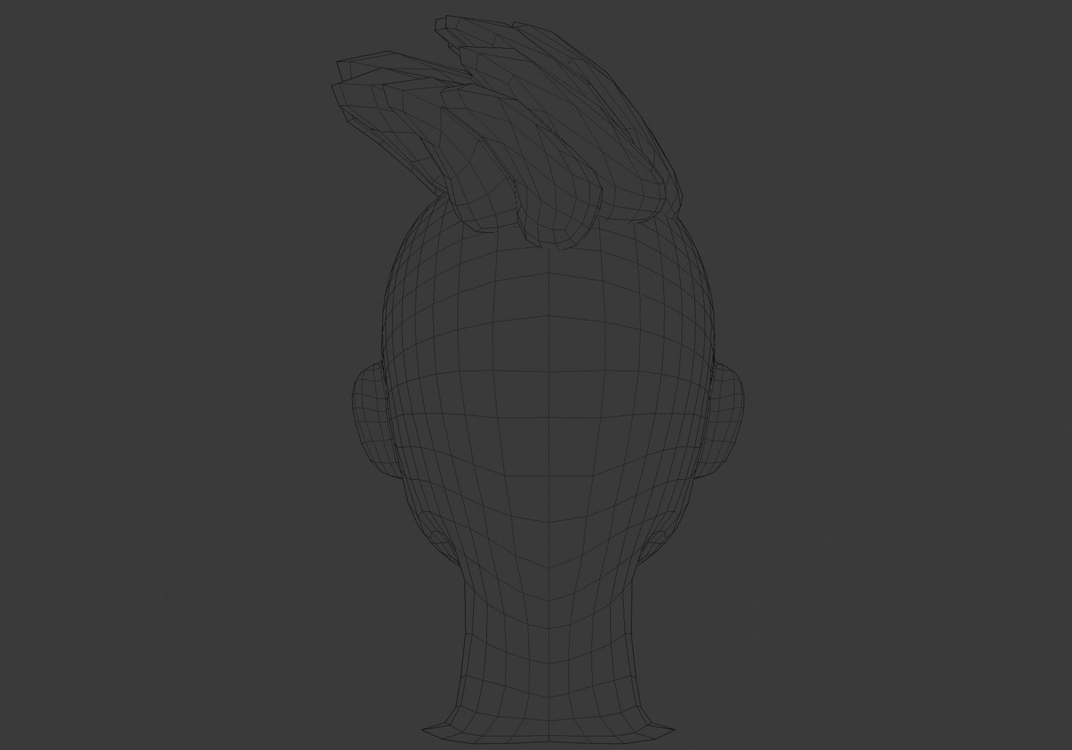 Cartoon Punk Hairstyle 3D Model - TurboSquid 1931844