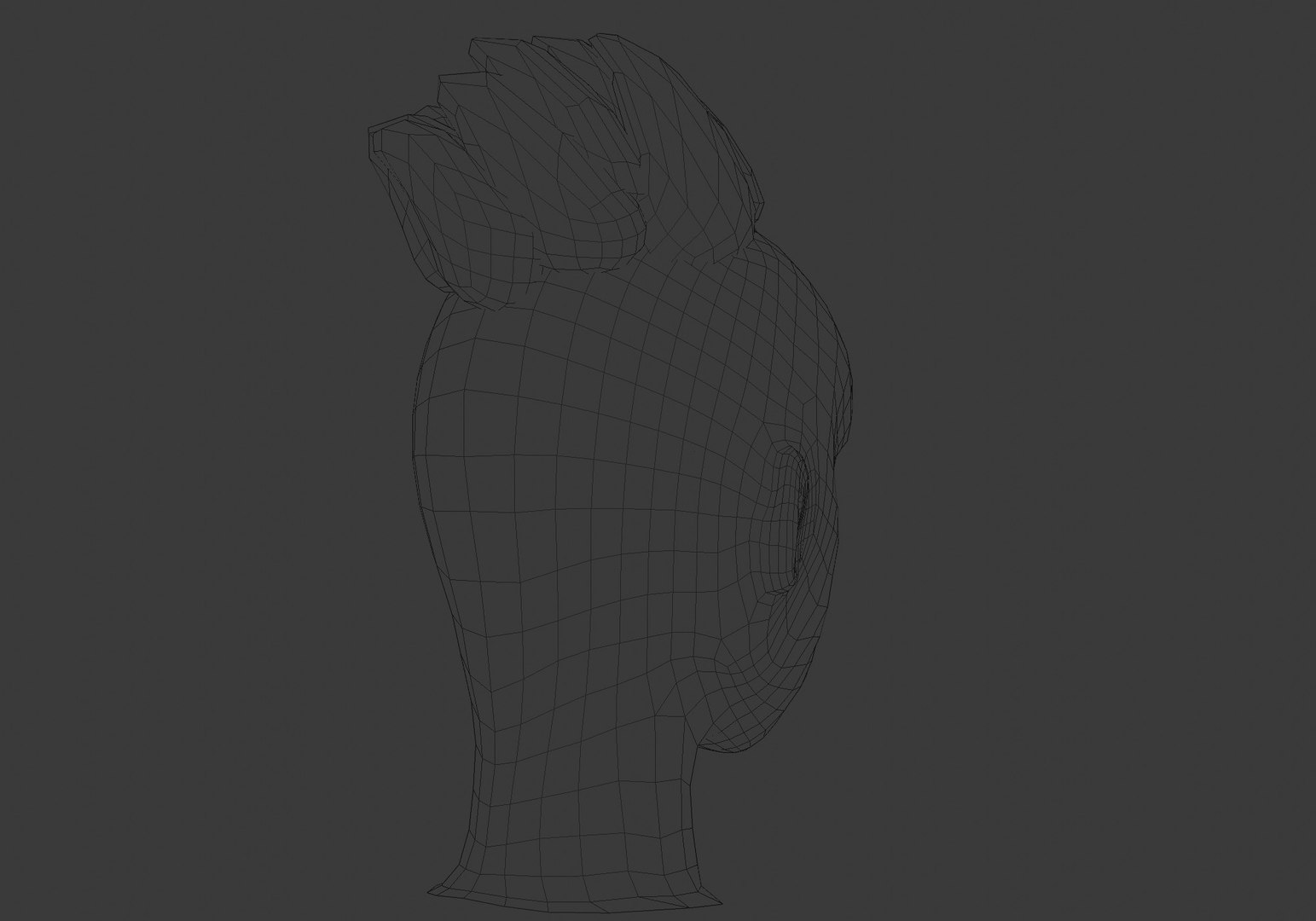 Cartoon Punk Hairstyle 3D Model - TurboSquid 1931844