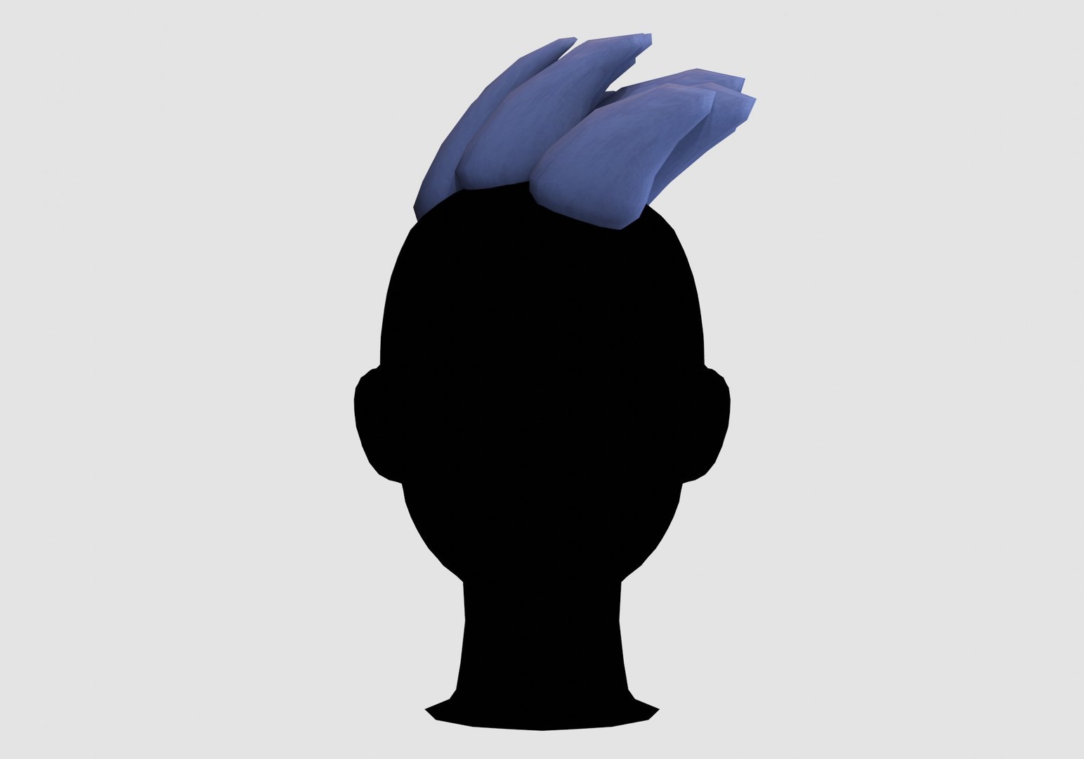 Cartoon Punk Hairstyle 3D Model - TurboSquid 1931844