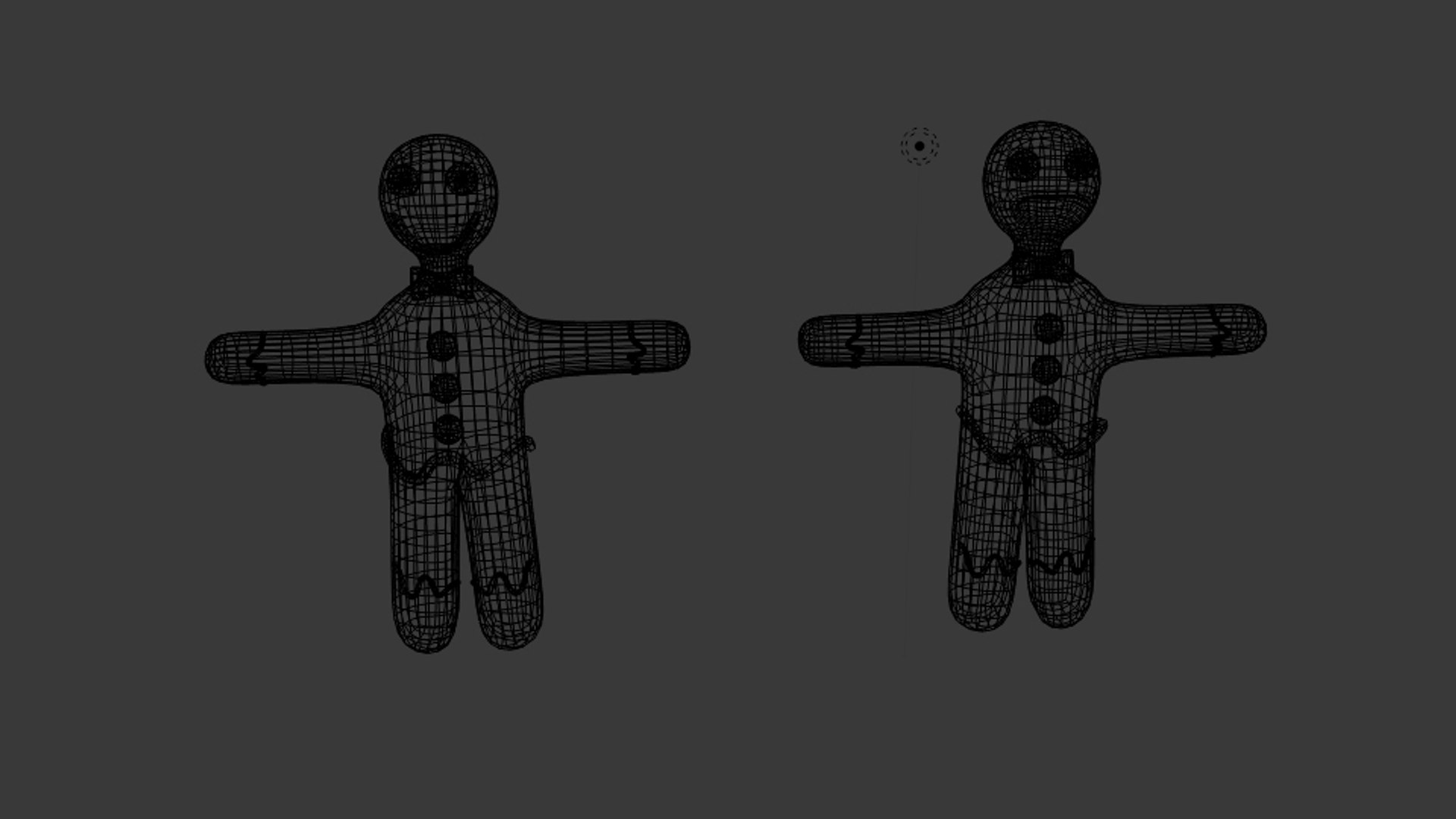 3d Obj Gingerbread Character