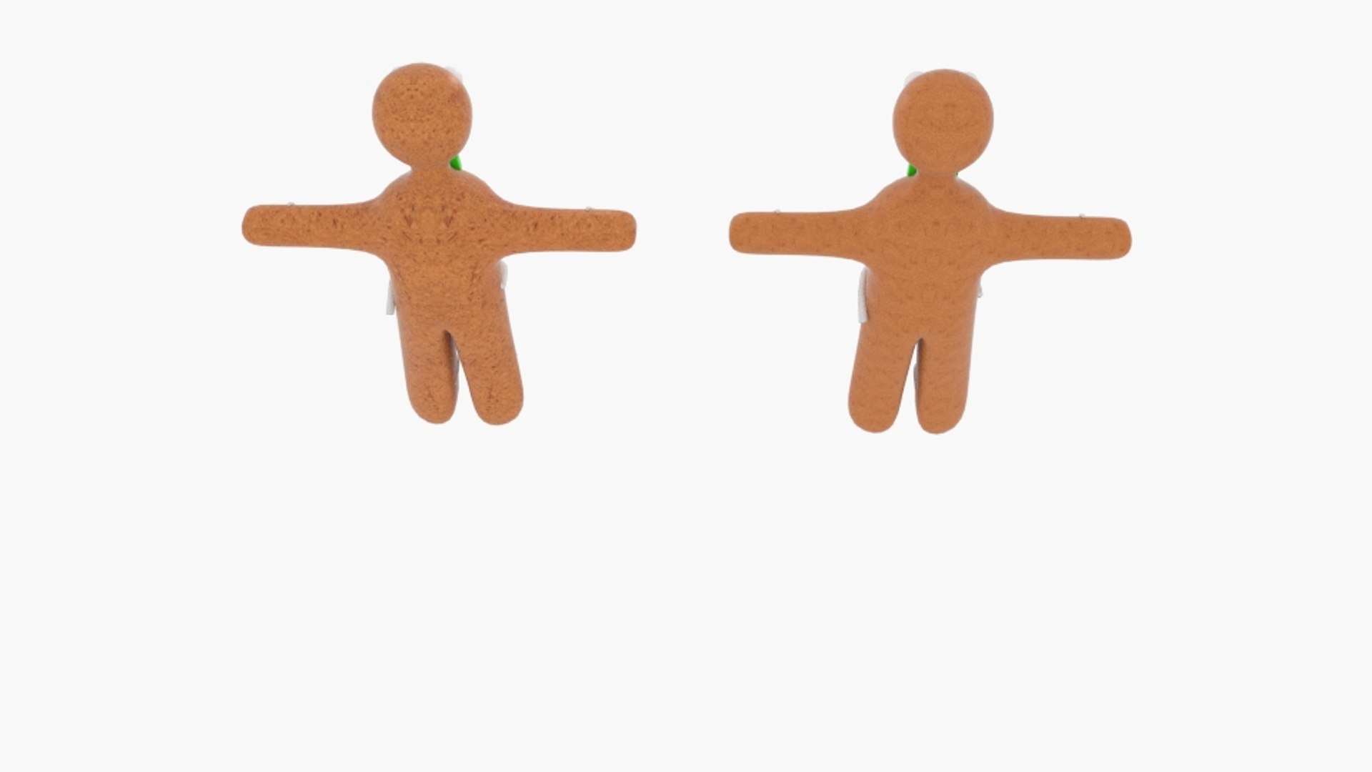 3d Obj Gingerbread Character