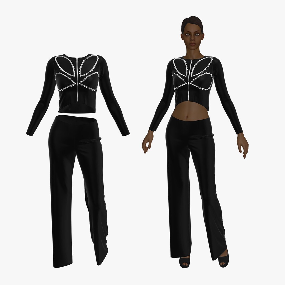 3d Model Crop Dress Marvelous Designer Or Clo3d Zprj Turbosquid 2156679