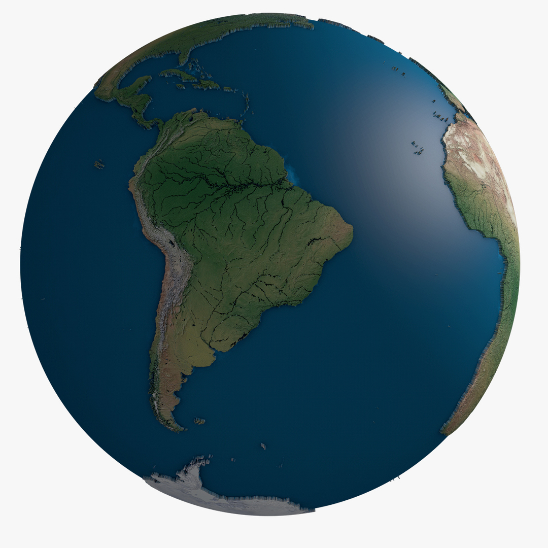 Earth World Globe Map 3D - TurboSquid 1990953