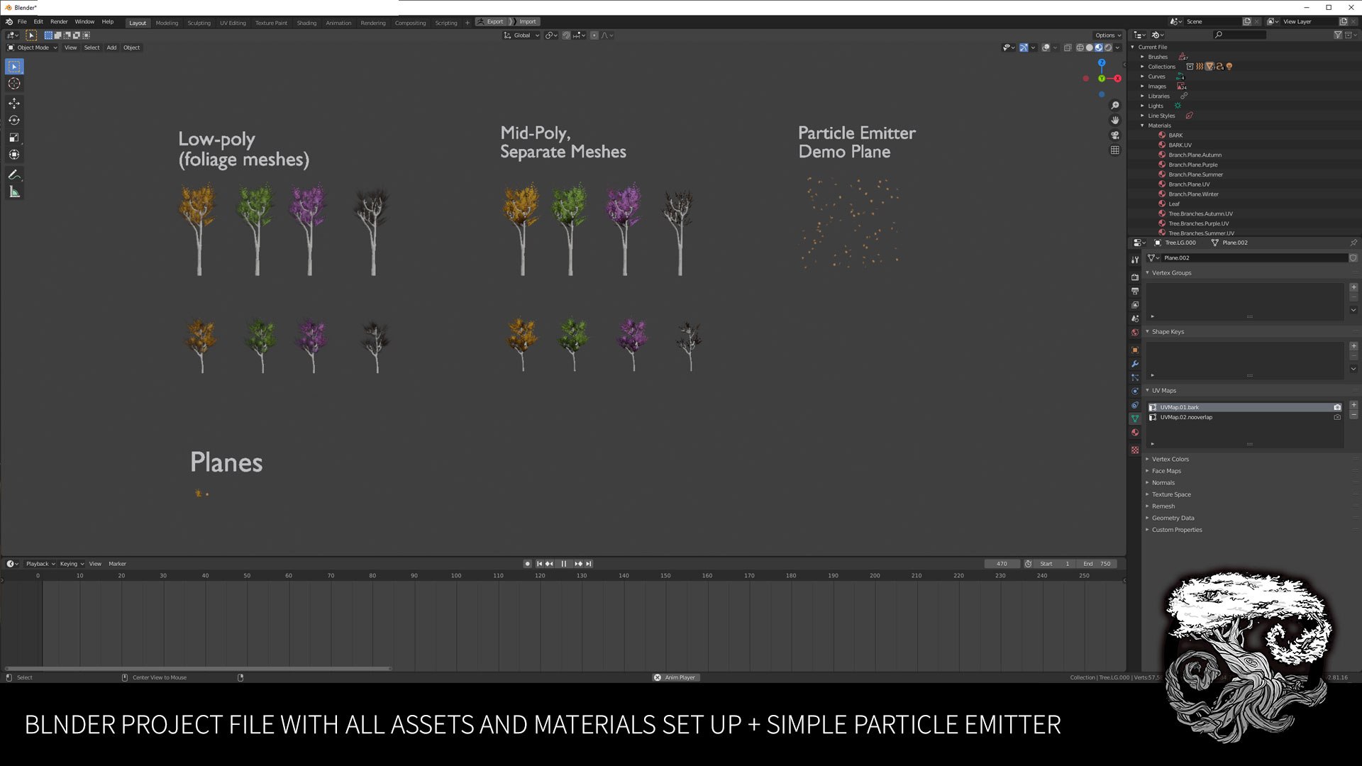 3D Model Foliage Forest Stylized Birch Tree - TurboSquid 1566378