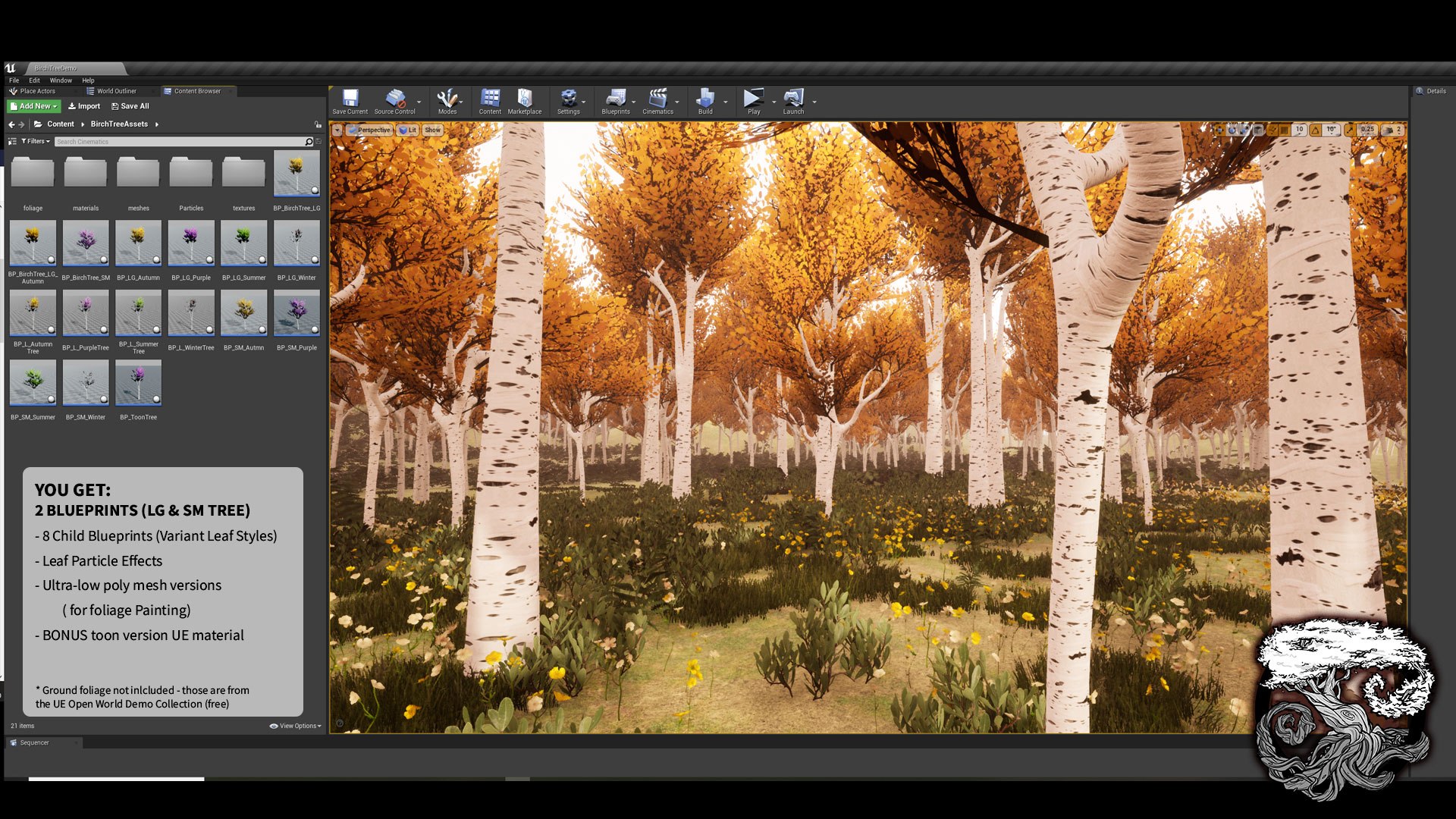 3D Model Foliage Forest Stylized Birch Tree - TurboSquid 1566378