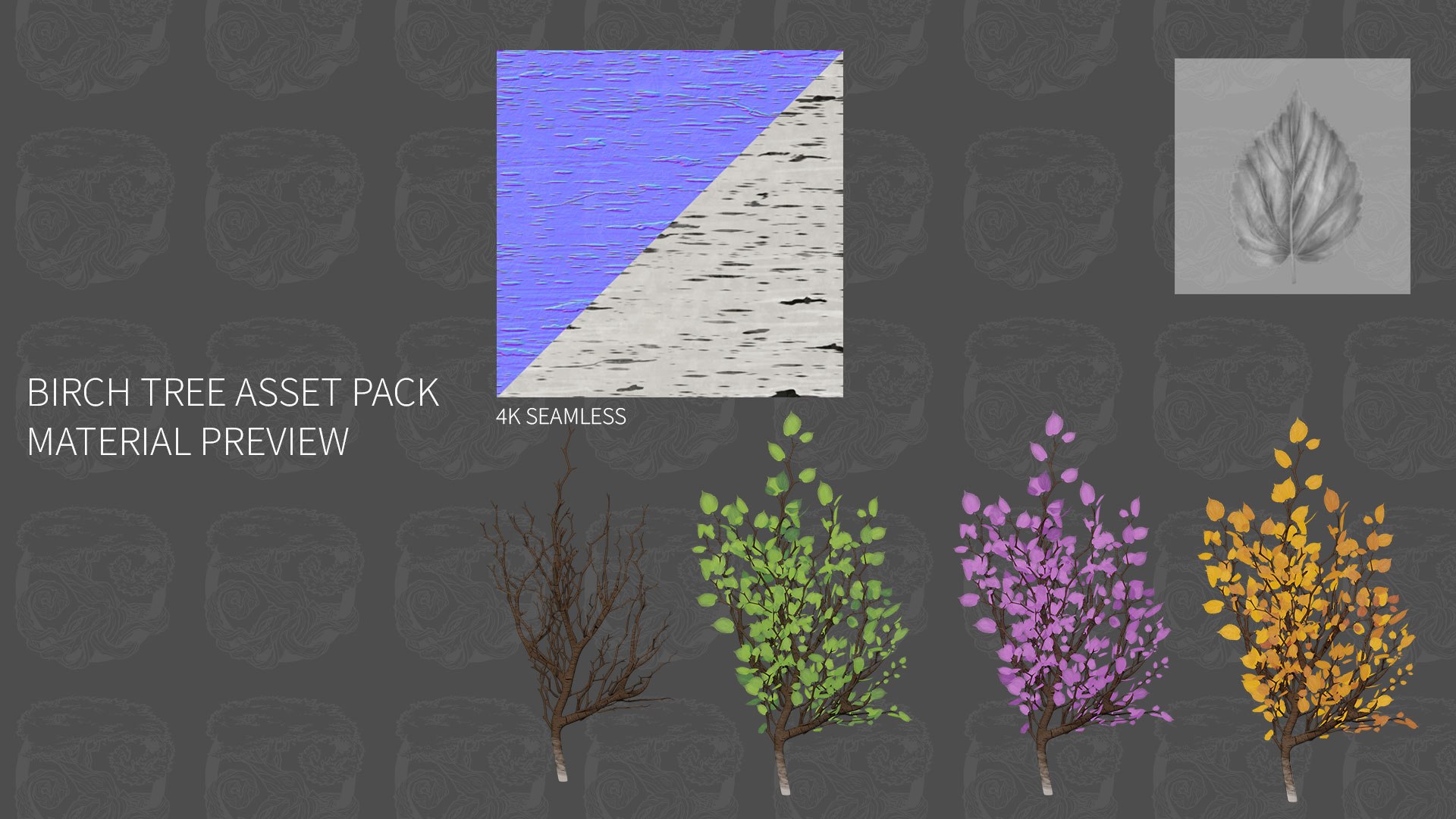 3D Model Foliage Forest Stylized Birch Tree - TurboSquid 1566378