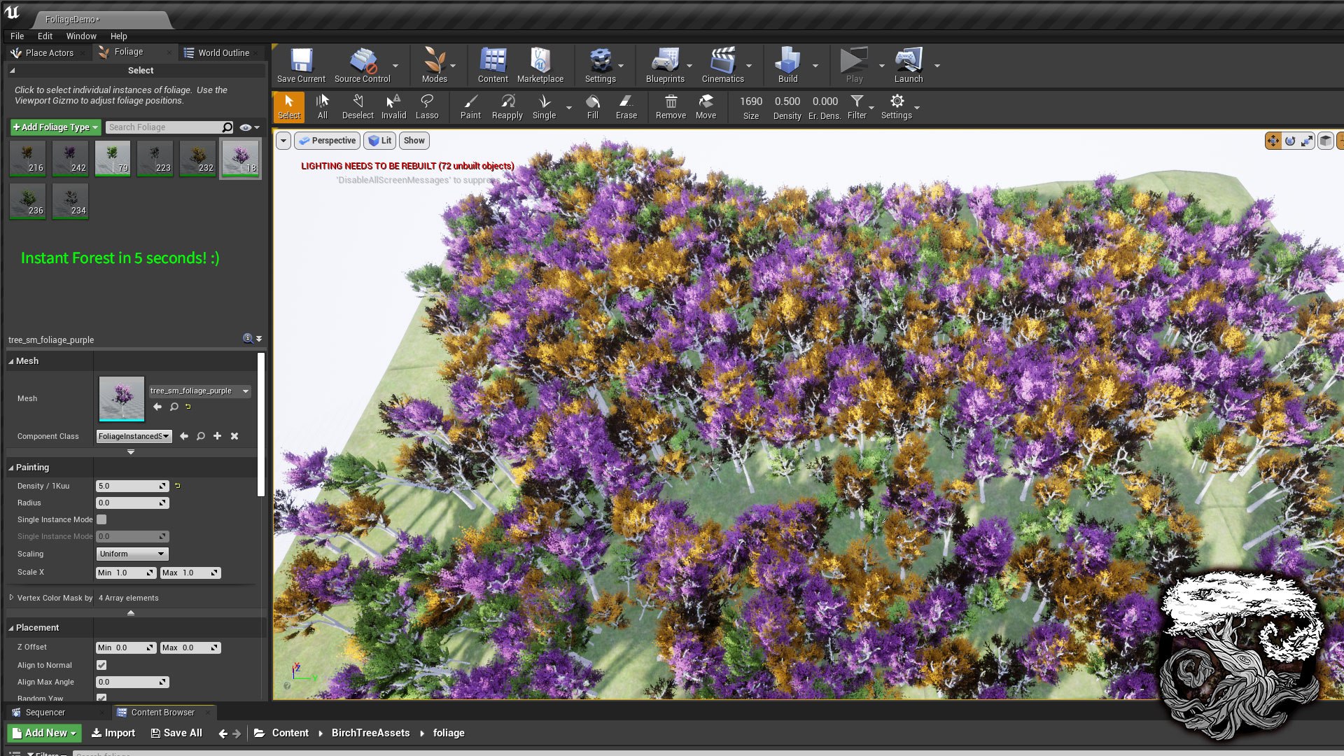 3D Model Foliage Forest Stylized Birch Tree - TurboSquid 1566378