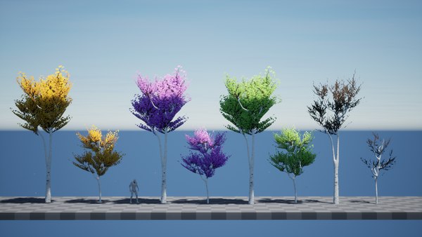 3D model foliage forest stylized birch tree - TurboSquid 1566378