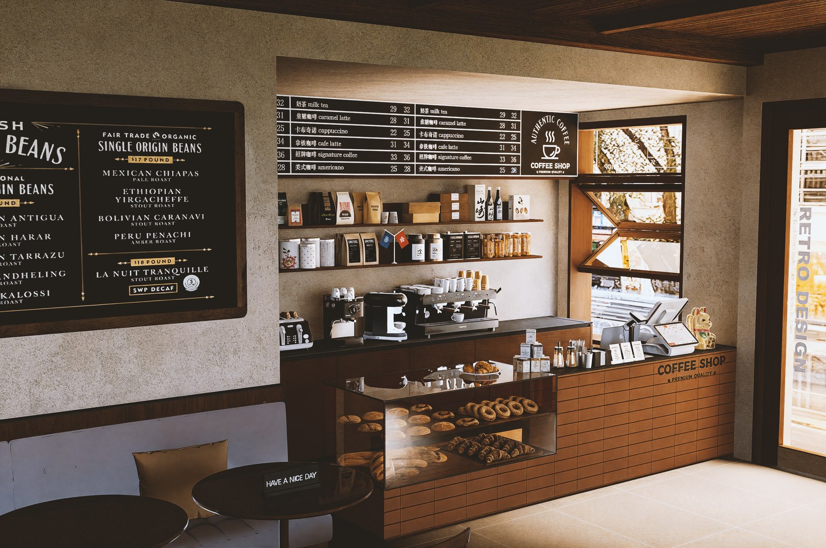 Detailed Coffee Shop 3D Model VR AR Low-poly 3d Model 3D - TurboSquid ...