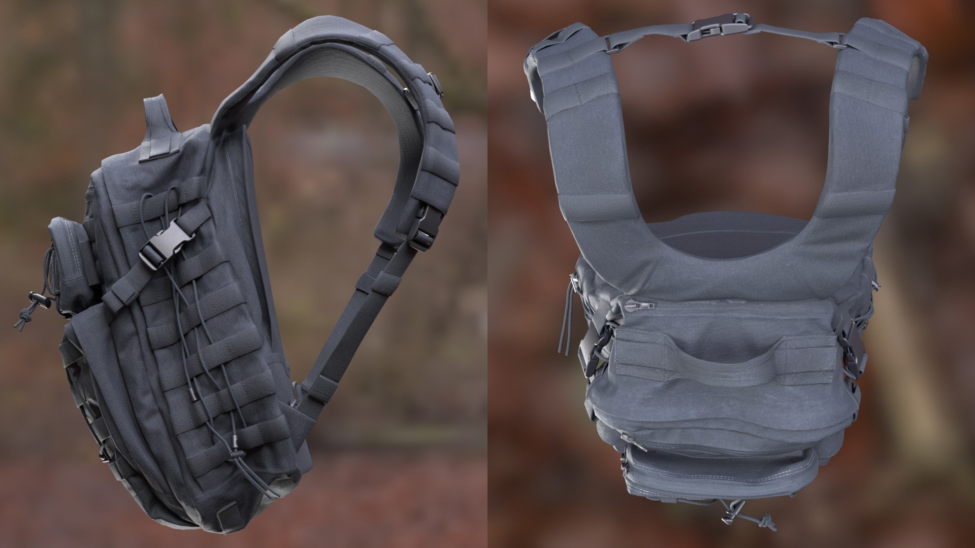 3D Backpack 112 - All MH Bodies UE5 Skeletons - Rigged Model ...