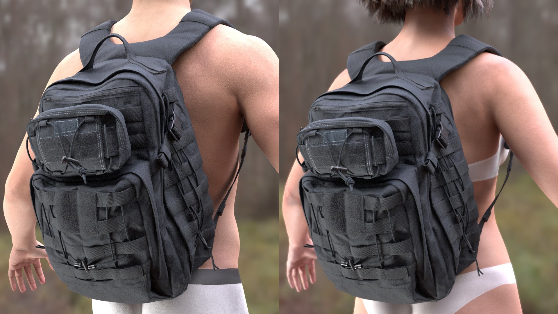 3D Backpack 112 - All MH Bodies UE5 Skeletons - Rigged Model ...