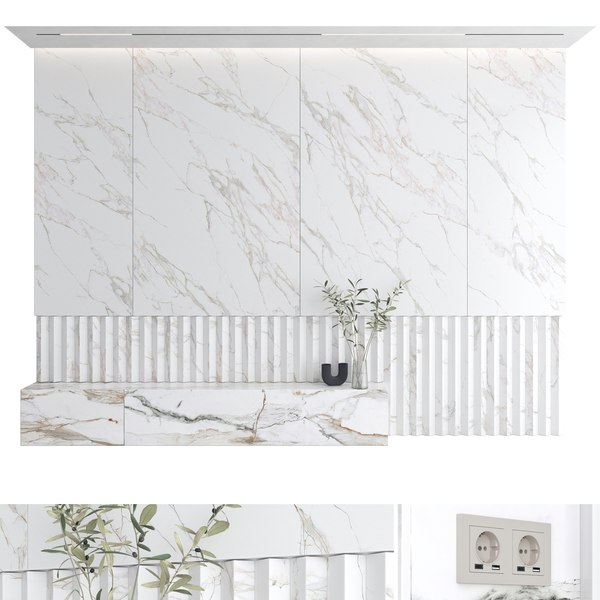 modelo 3d Decorative wall panel set 105 - TurboSquid 2003842