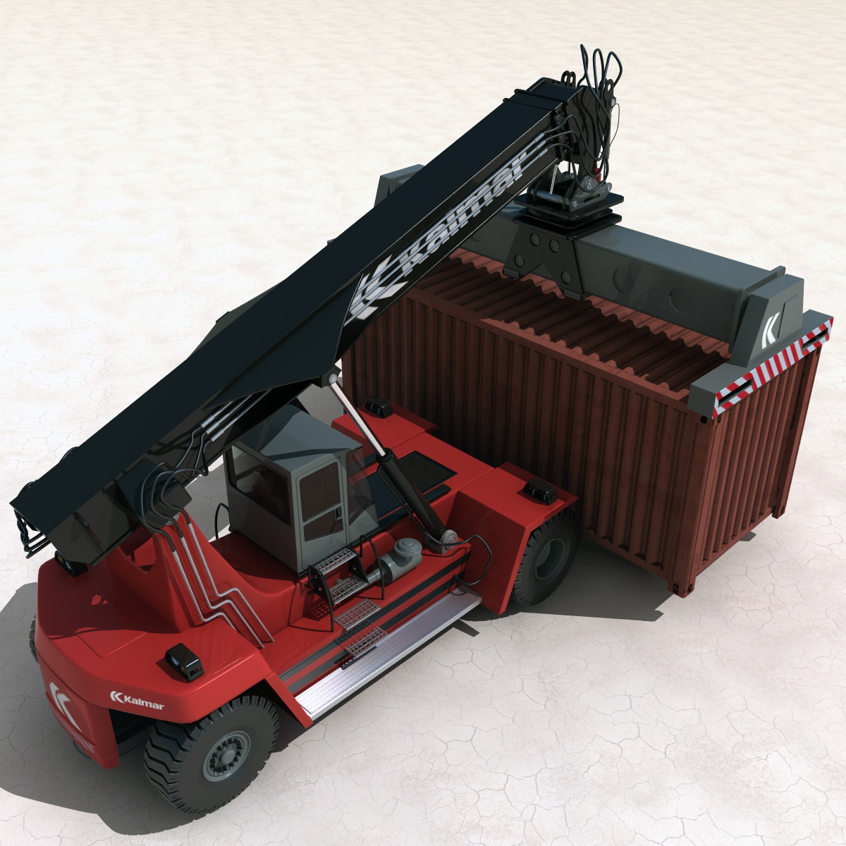 max kalmar reach stacker container