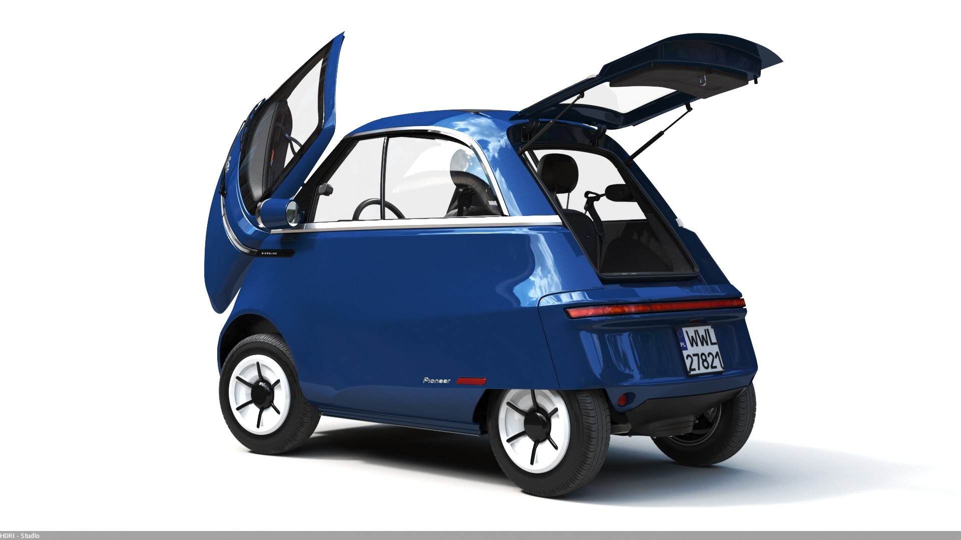 Microlino M-ERO EV City Car 4 Color Options 3D Model - TurboSquid 2302620