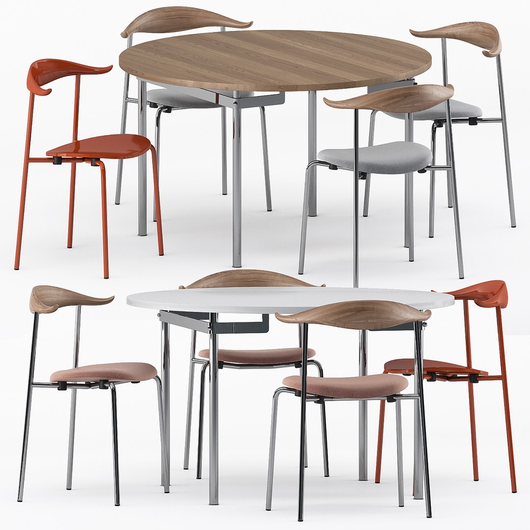 CH388 DINING TABLE And CH88P Chair 3D Model - TurboSquid 1800596