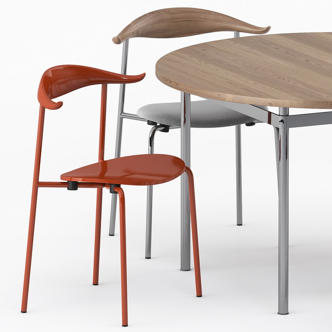CH388 DINING TABLE And CH88P Chair 3D Model - TurboSquid 1800596