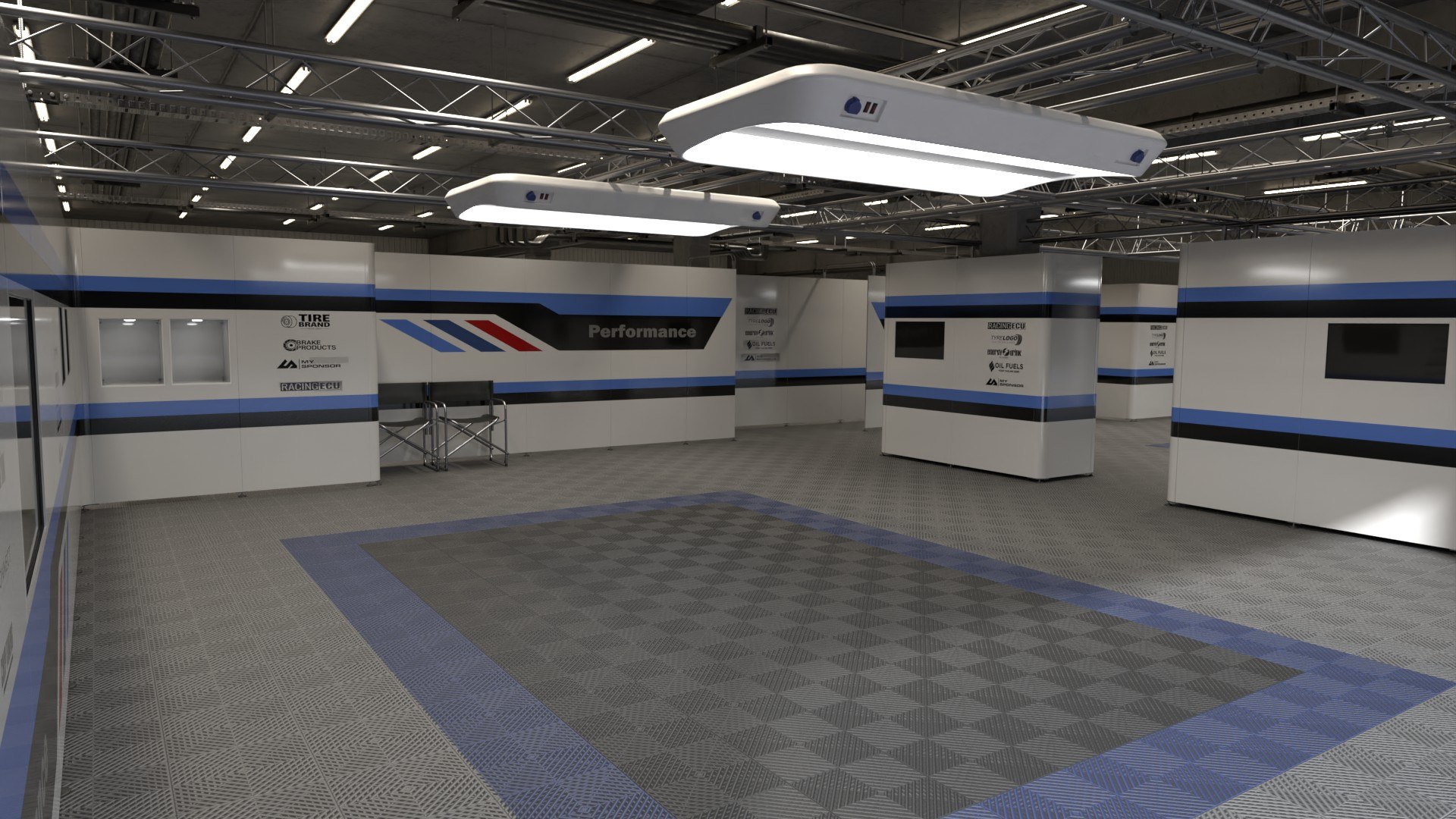 Base Racing Team Garage 4 3D Model - TurboSquid 2267222