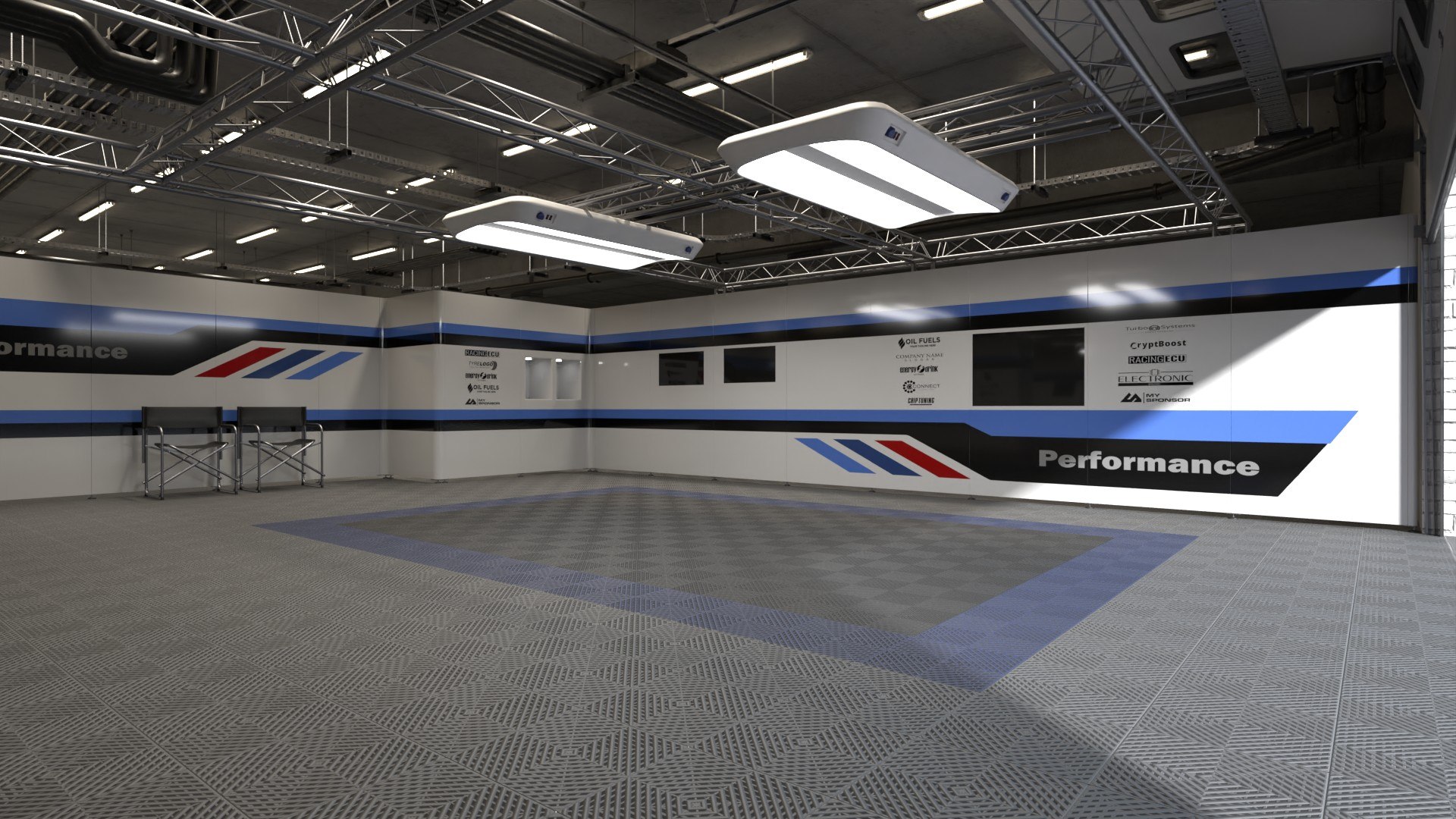 Base Racing Team Garage 4 3D Model - TurboSquid 2267222