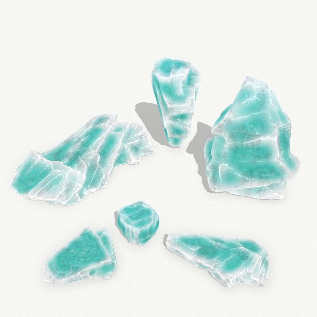 Ice Rock Set 3D Model - TurboSquid 1782643
