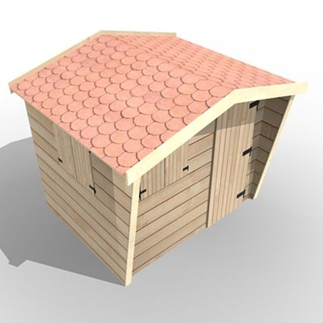 wooden house 3d model
