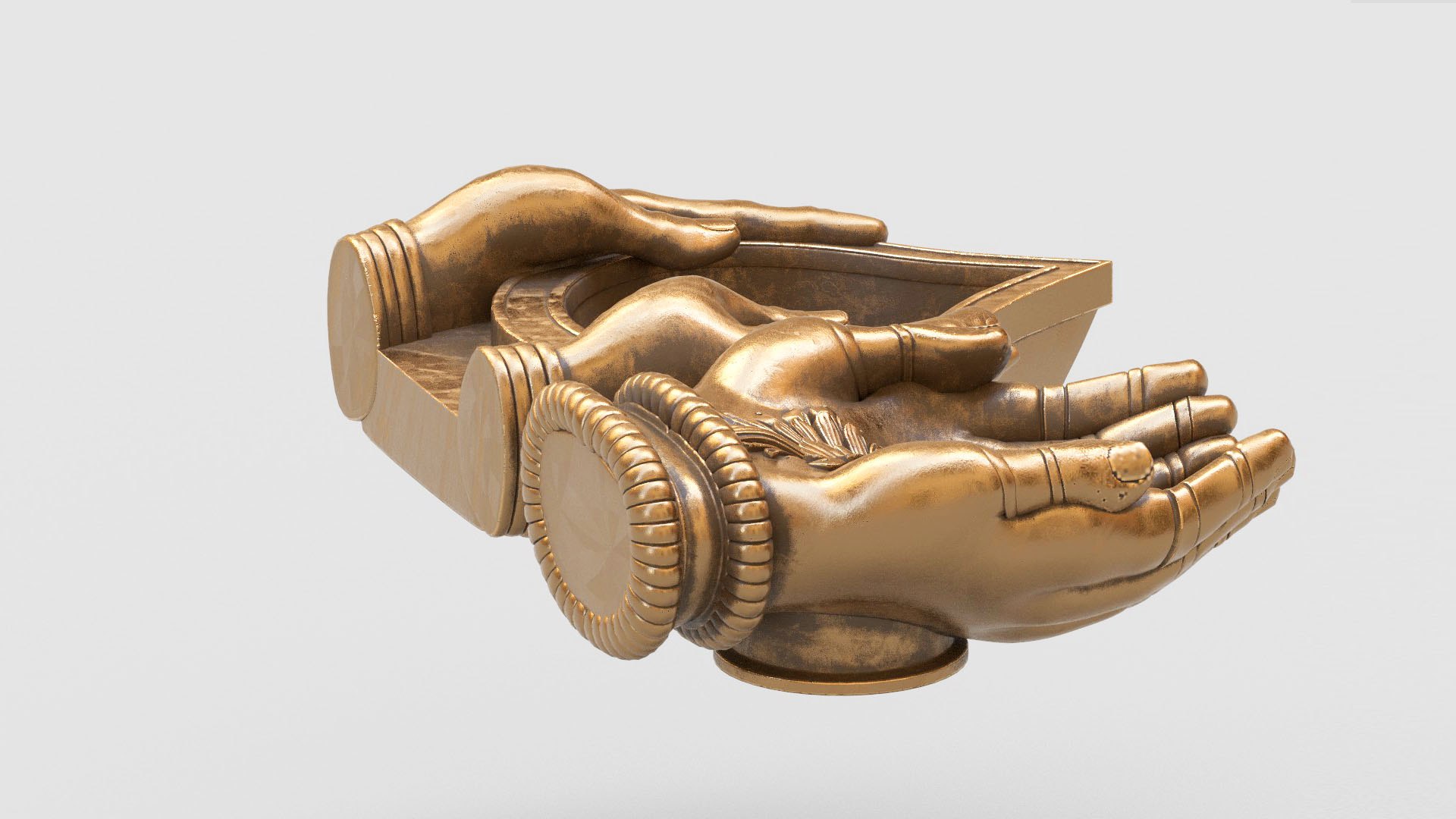 3D Hand Oil Lamp - TurboSquid 2000441