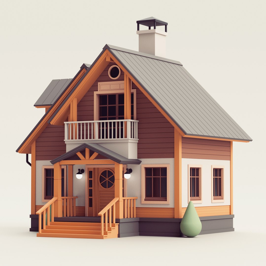 Modern Cottage 06 3D Model - TurboSquid 2196564