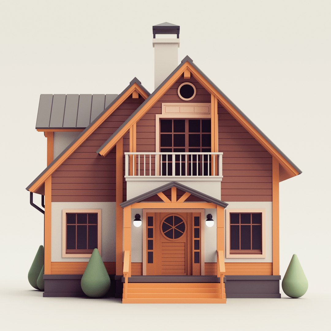 Modern Cottage 06 3D Model - TurboSquid 2196564