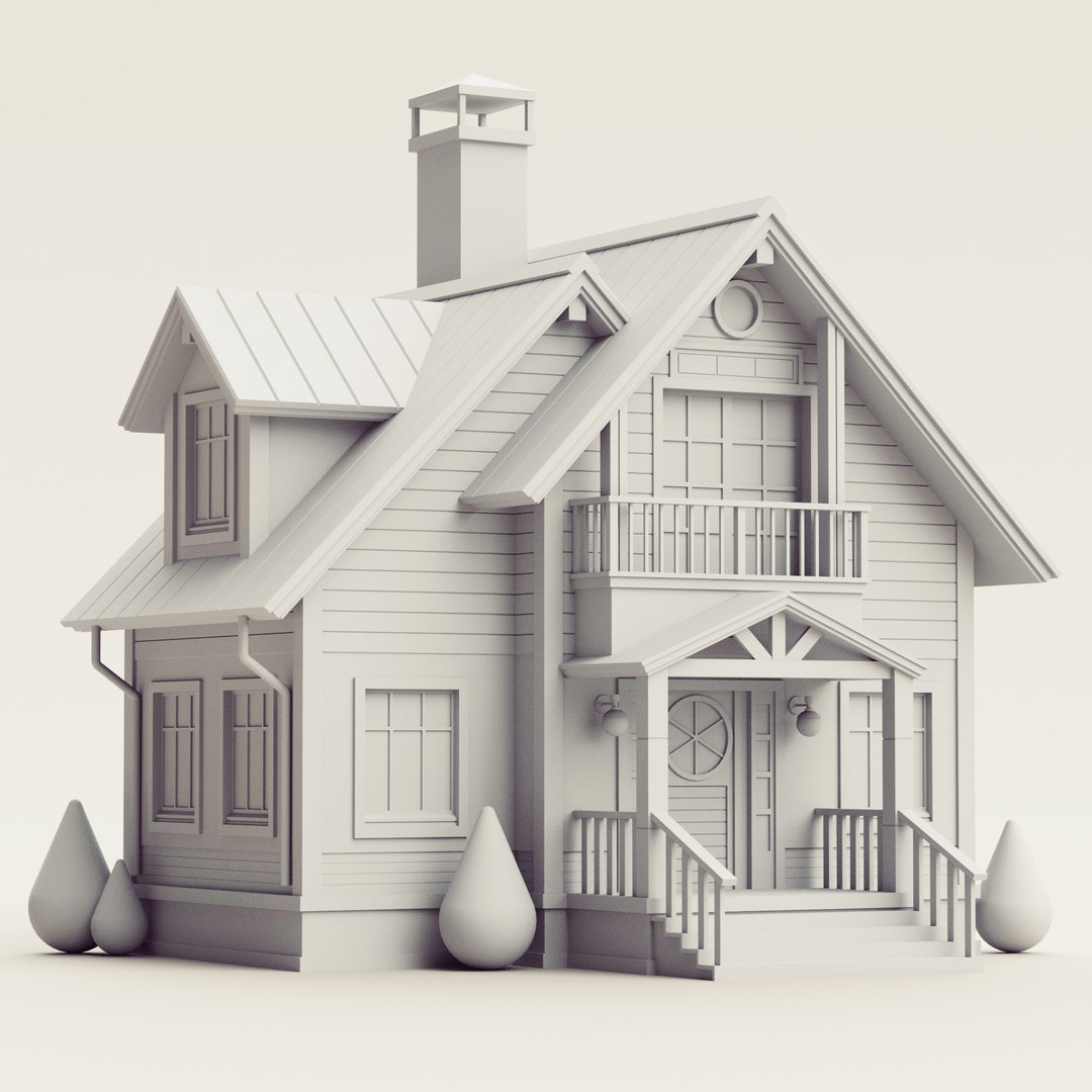 Modern Cottage 06 3D Model - TurboSquid 2196564