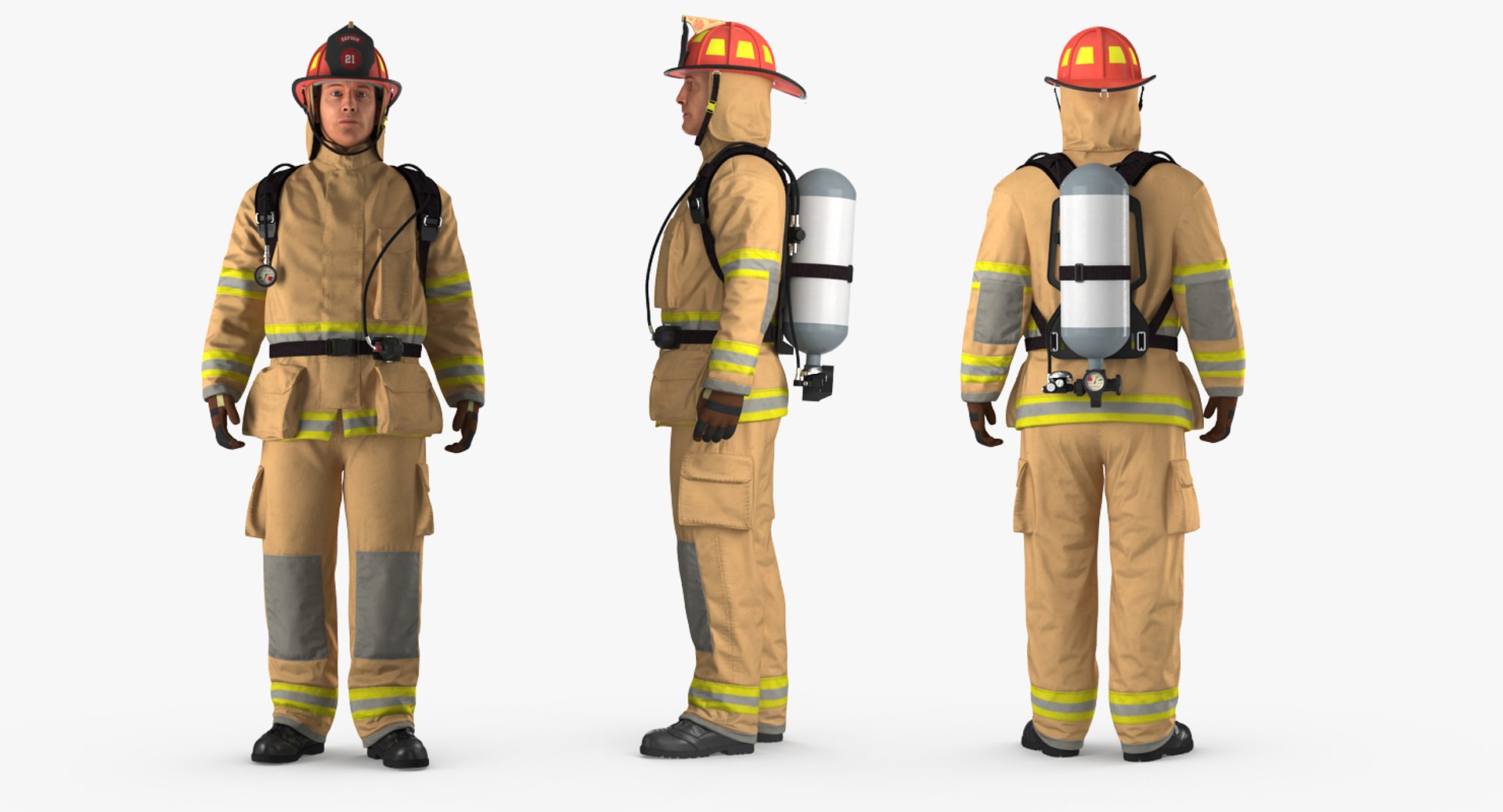 3D Model Firefighter Standing Pose - TurboSquid 1156699