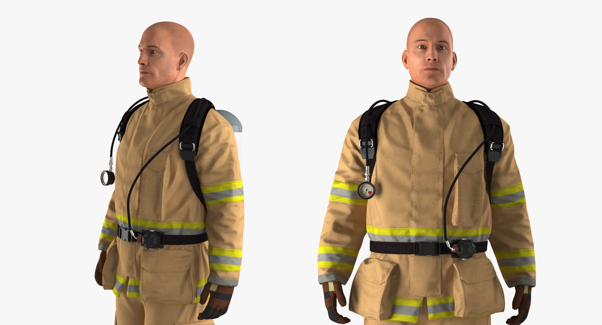 3D Model Firefighter Standing Pose - TurboSquid 1156699