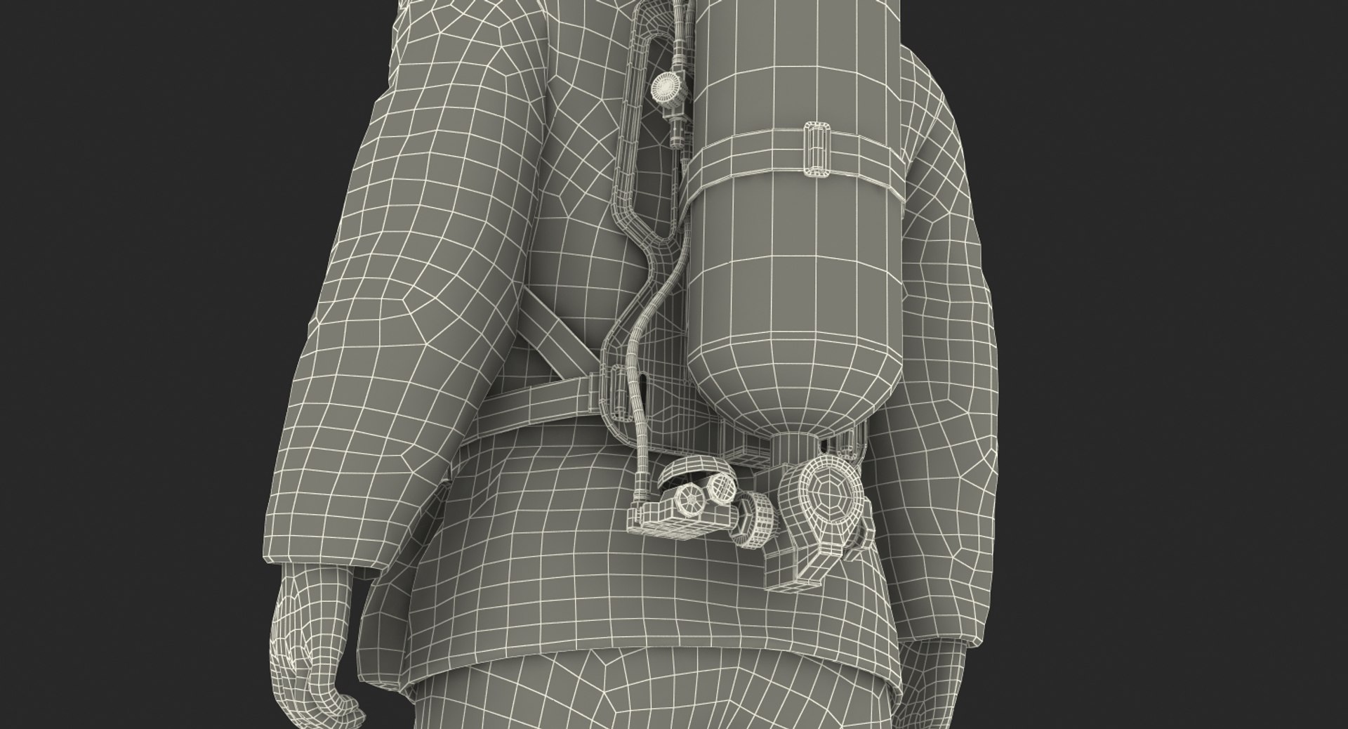 3D model firefighter standing pose - TurboSquid 1156699