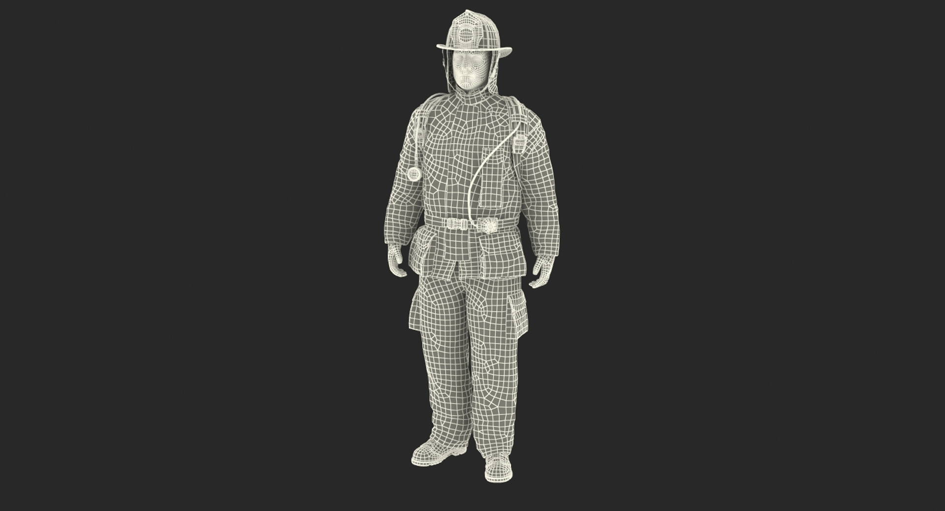 3D Model Firefighter Standing Pose - TurboSquid 1156699