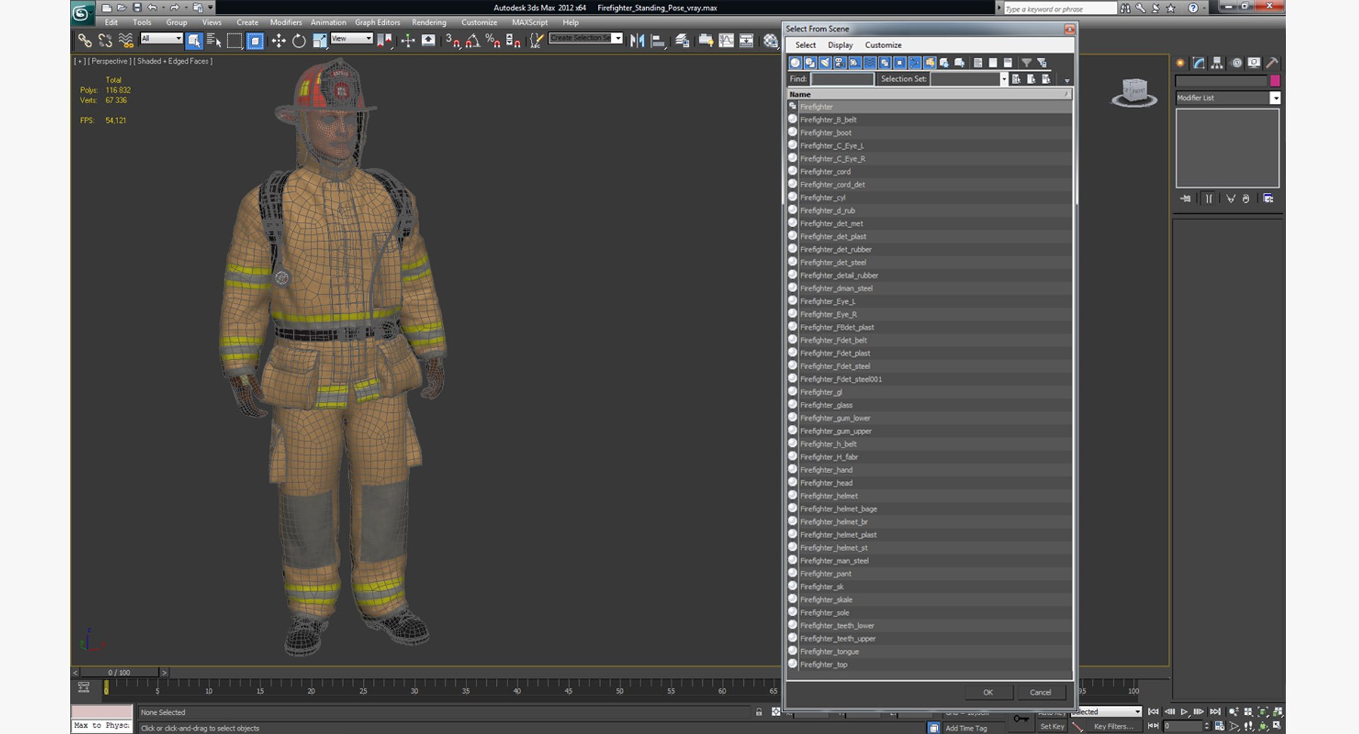 3D model firefighter standing pose - TurboSquid 1156699
