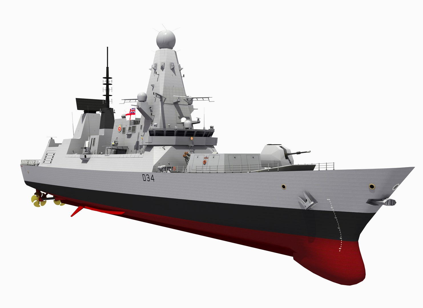Uk Hms Diamond 3D Model - TurboSquid 1413026