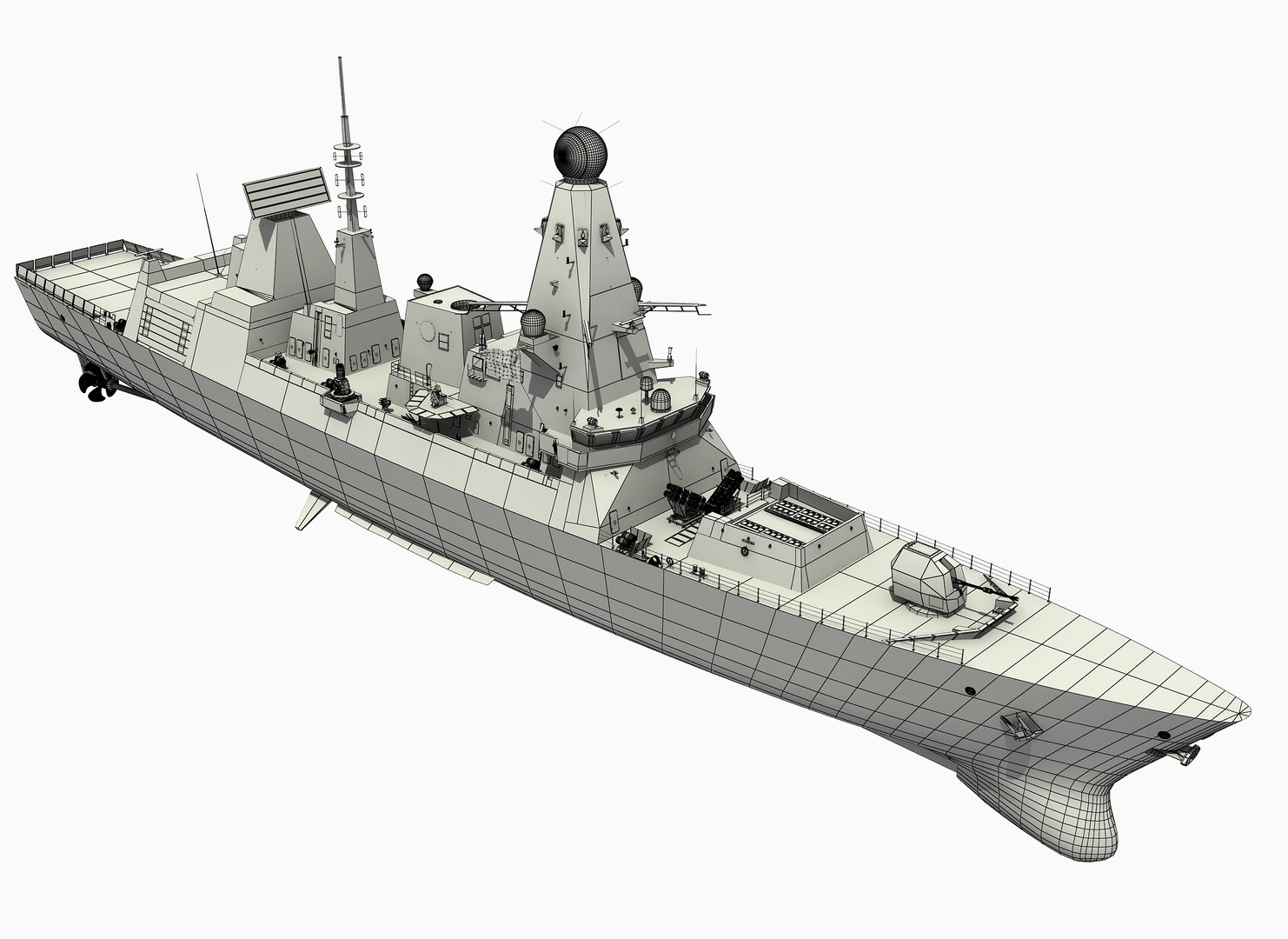 Uk Hms Diamond 3D Model - TurboSquid 1413026