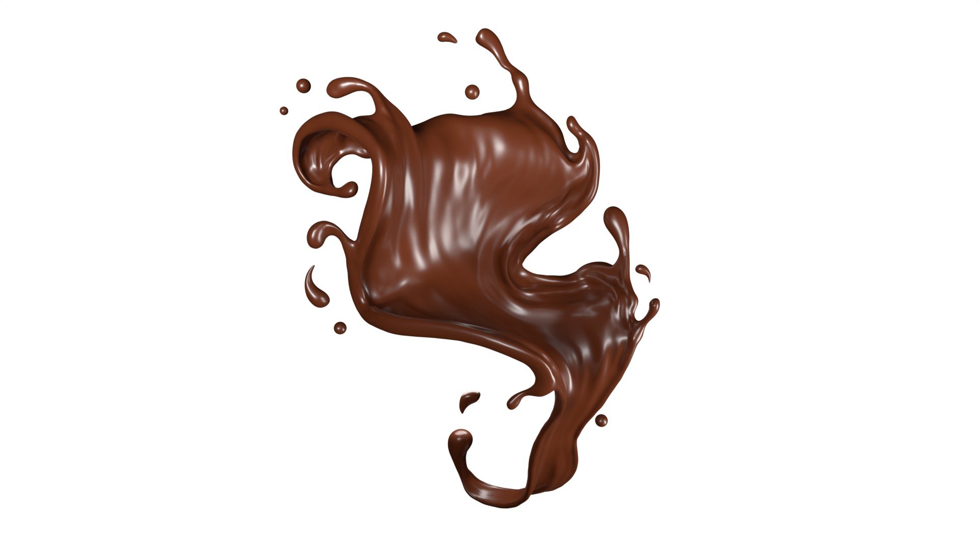Free Chocolate Splash Free 004 3D Model - TurboSquid 2272105