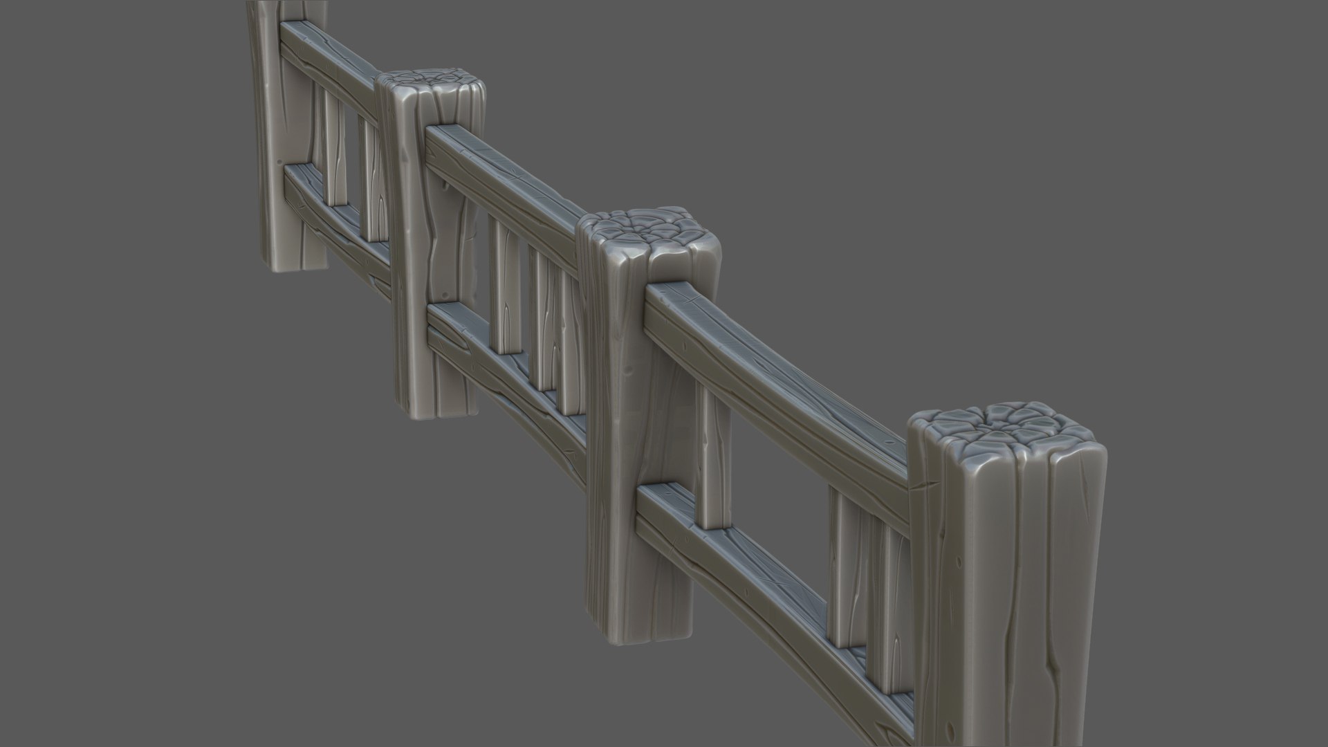 3D Stylized Fence Model - TurboSquid 1795602