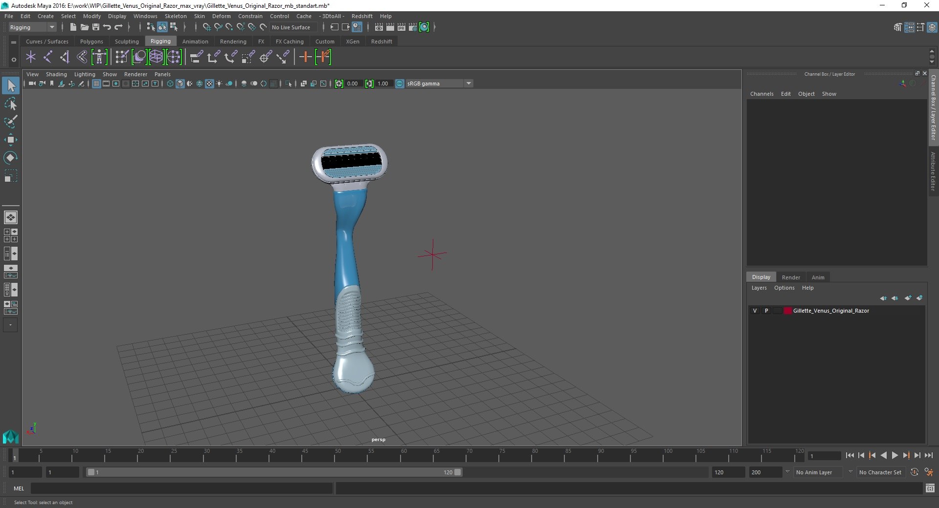 3D Gillette Venus Original Razor - TurboSquid 2037612