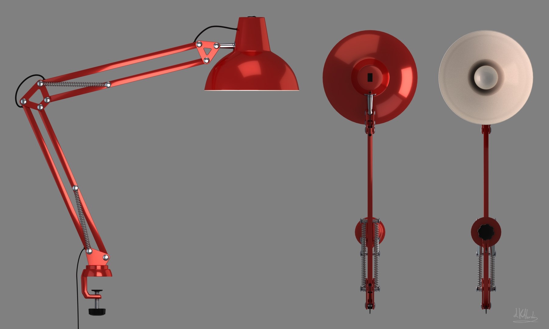 3d Model Of Desk Lamp