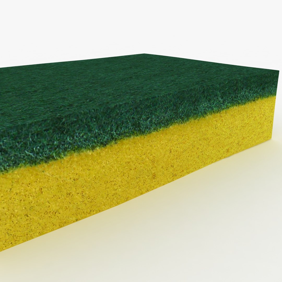 3d Model Sponge Scanline Clean