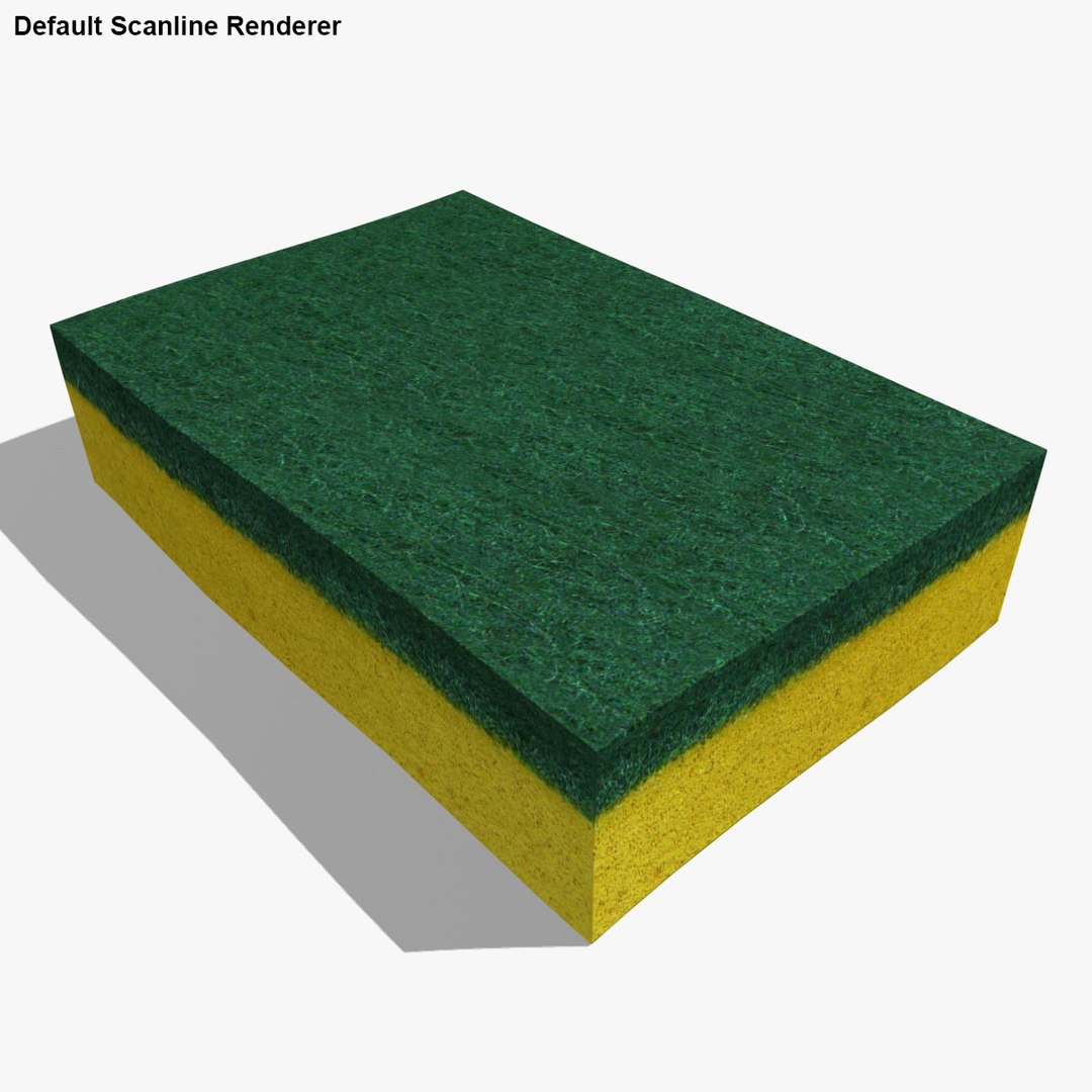 3d Model Sponge Scanline Clean