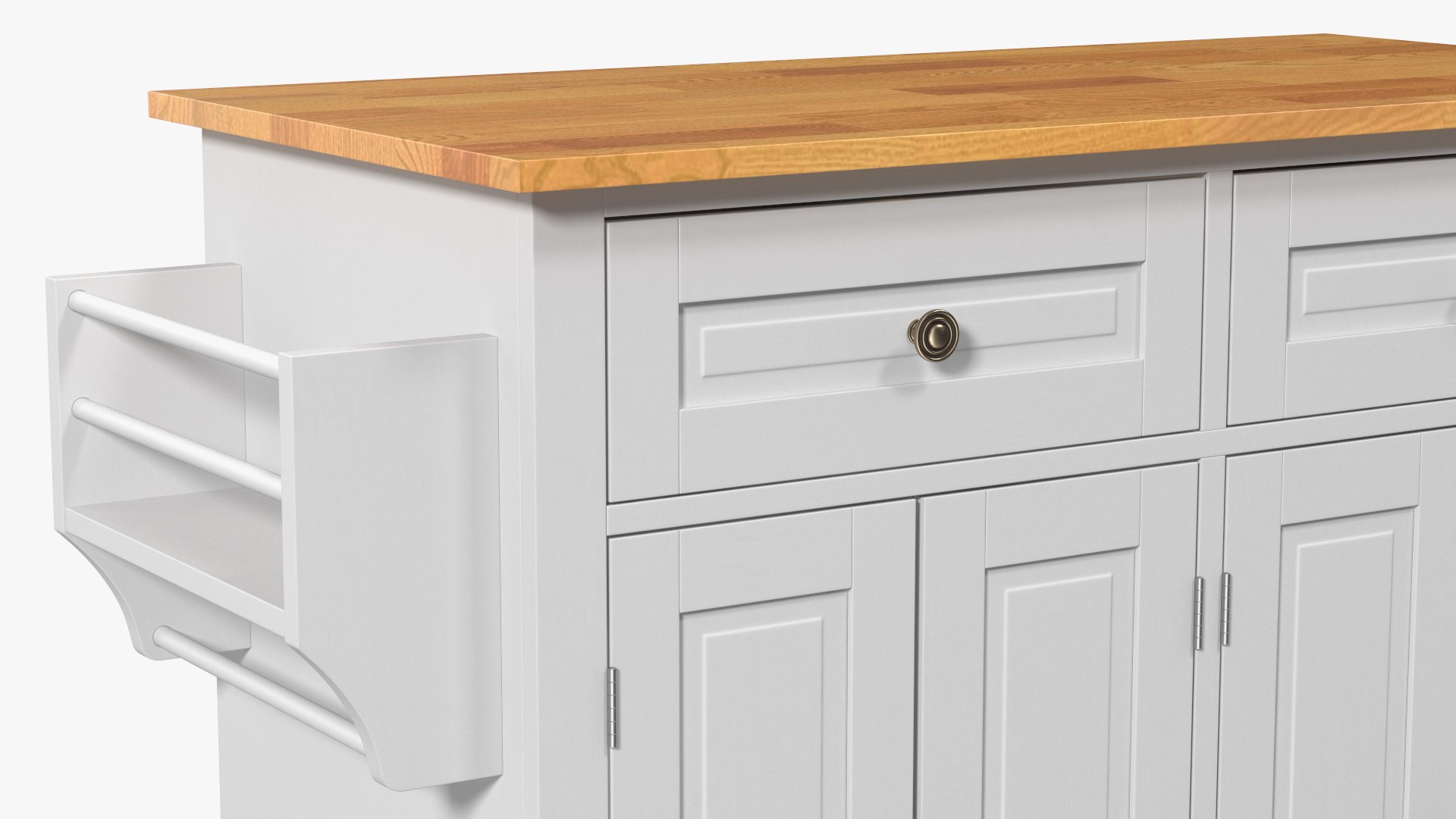 Movable Kitchen Cupboard White 3D model - TurboSquid 2140974