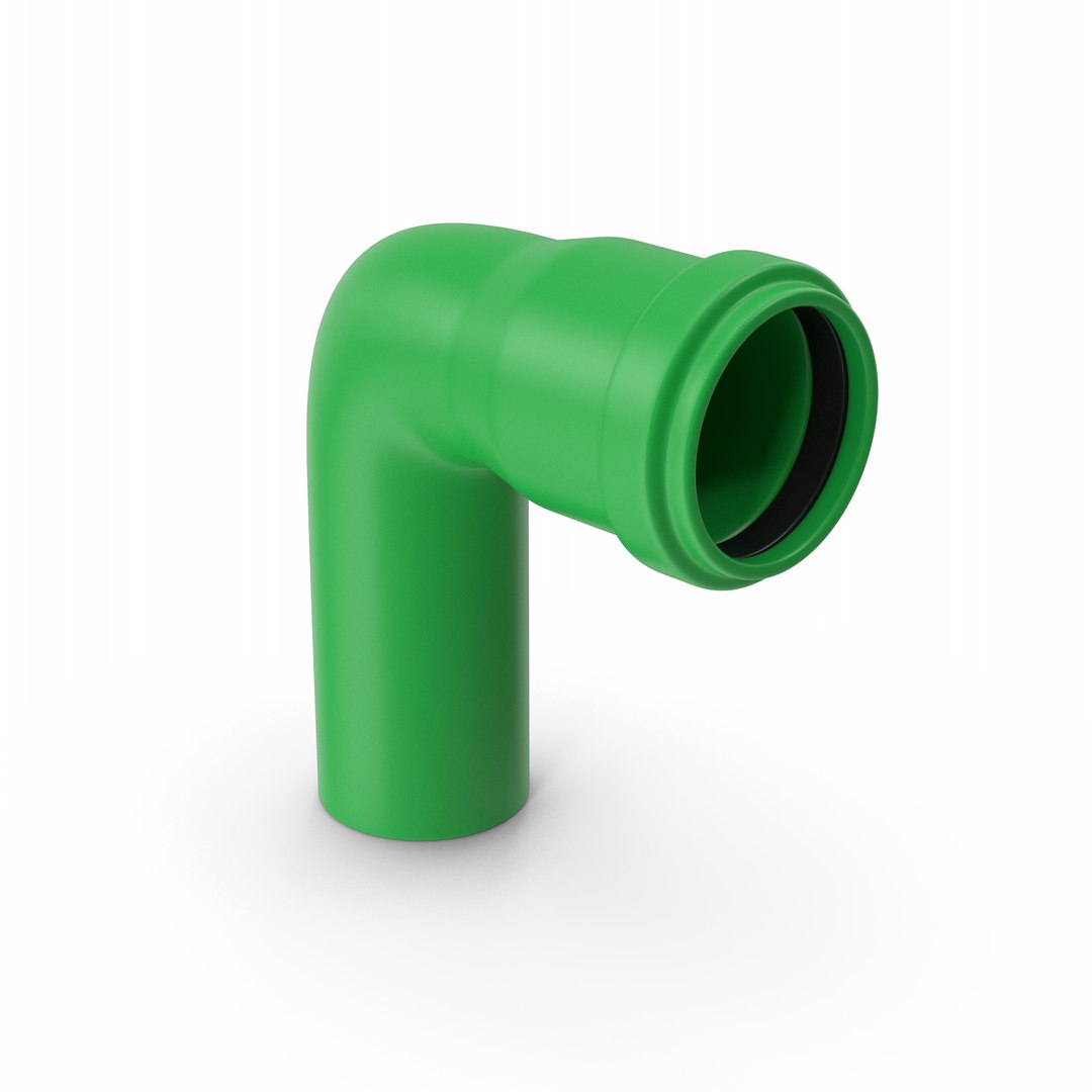 Green 90 Degree PVC Pipe 3D - TurboSquid 1926155
