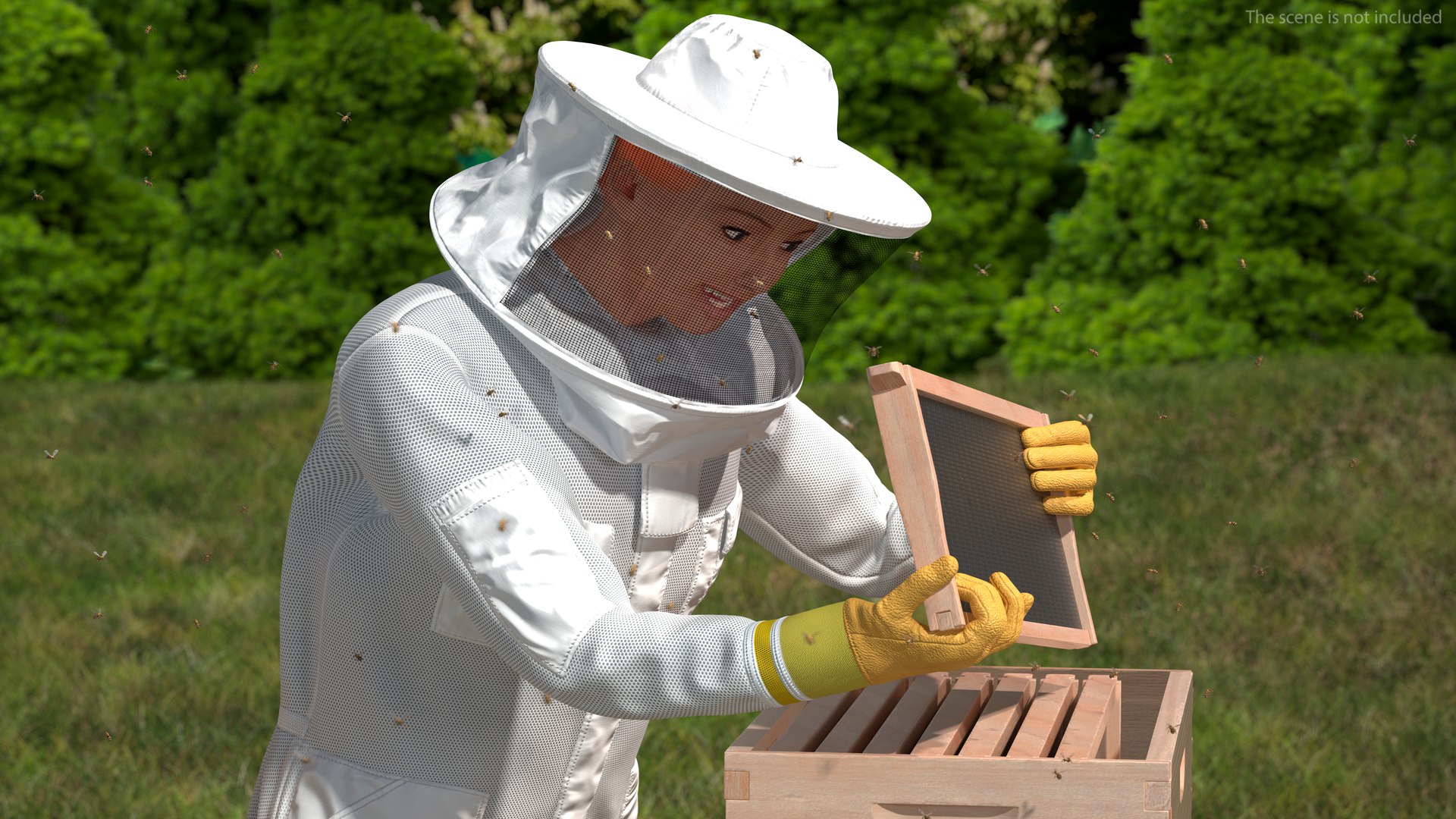 Woman beekeeper suit rigged female 3D - TurboSquid 1657503