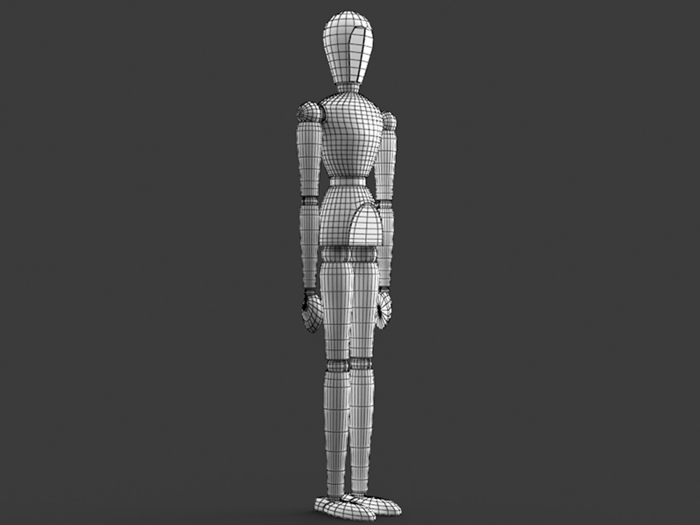 3d Model Manequin Wooden Man