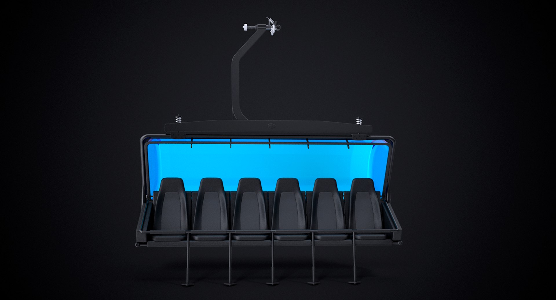 3D Generic Chairlift 6 Seat Model - TurboSquid 1334960