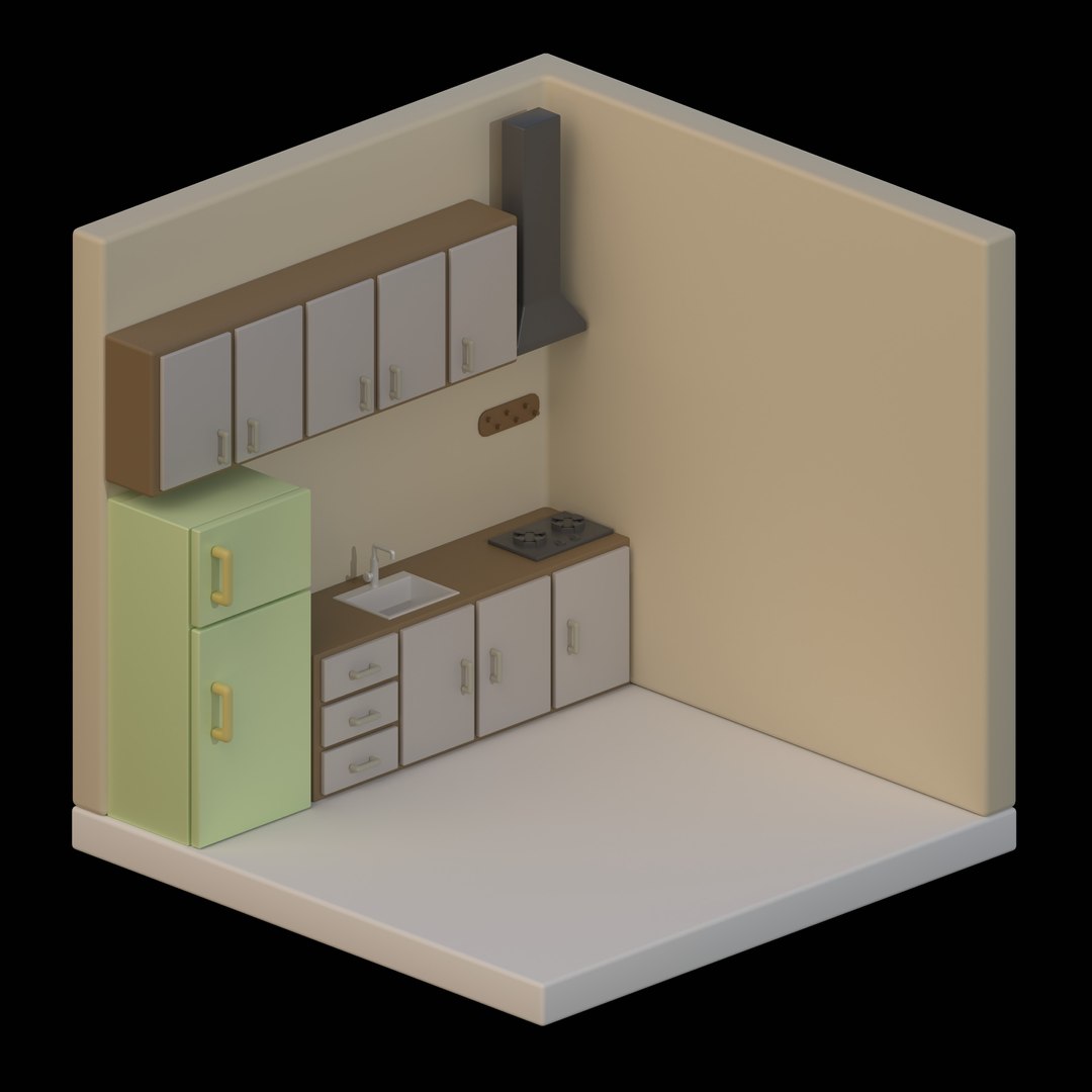 Kitchen Room 3D - TurboSquid 2240972