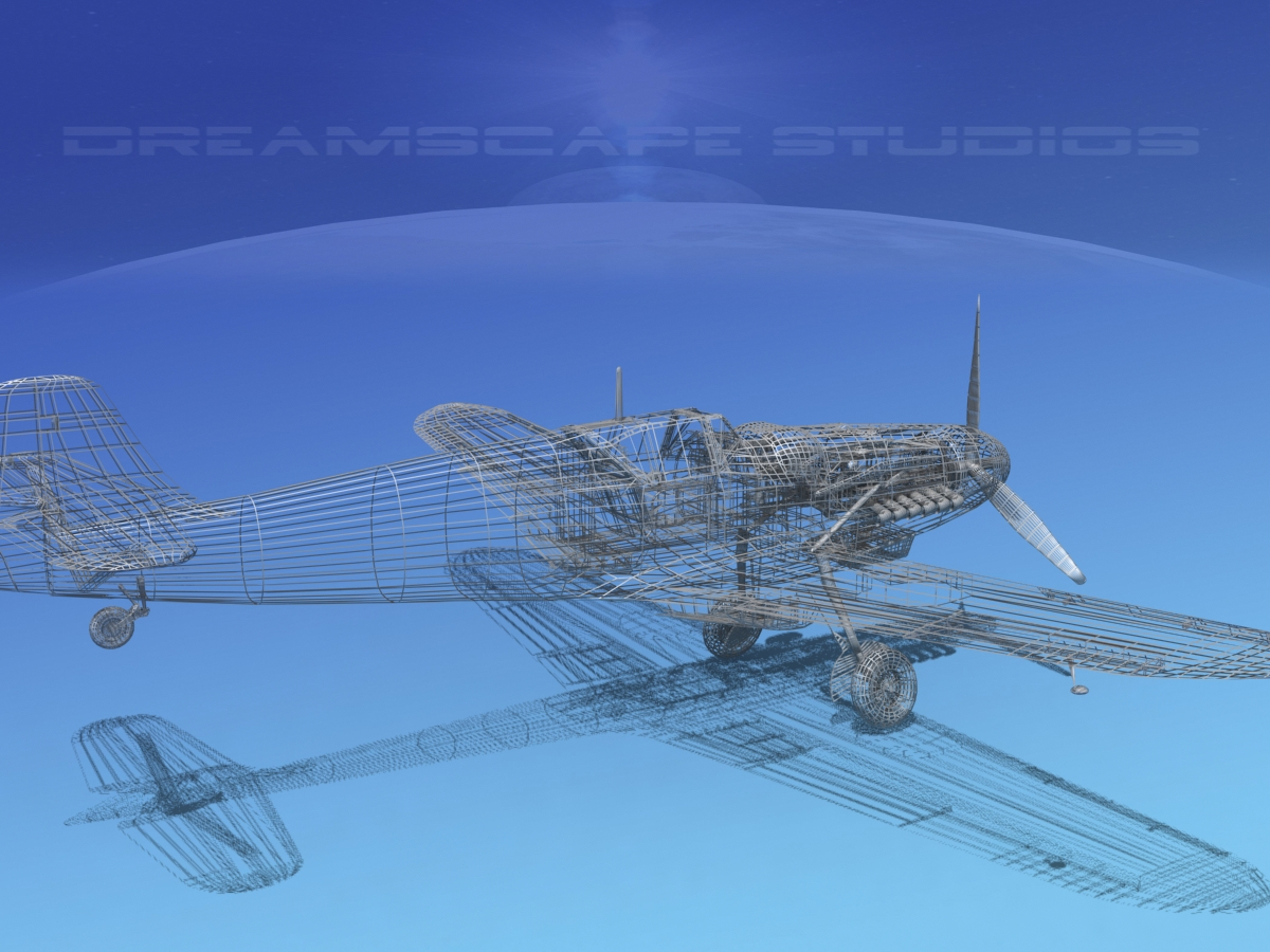 3d model messerschmitt bf-109 fighter